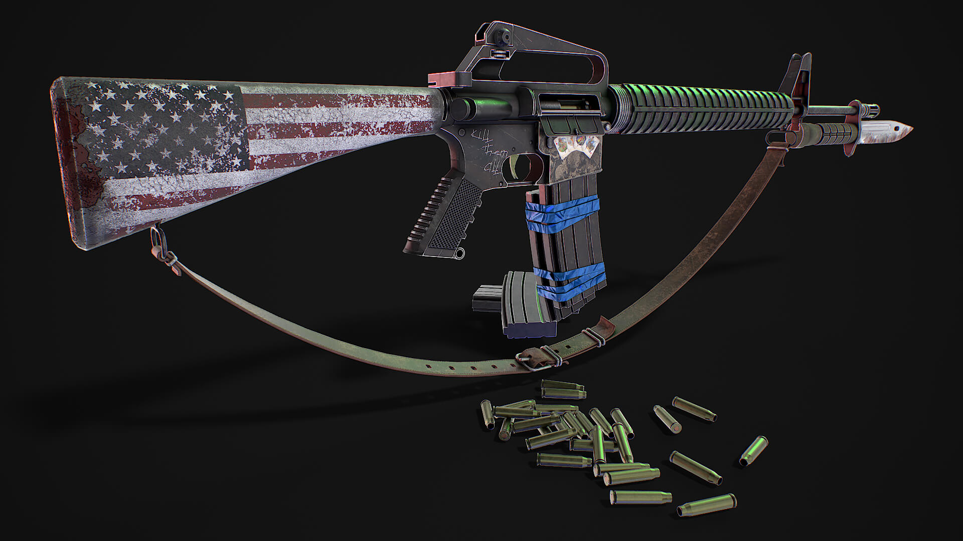 Assault Rifle 3D Model by Nicu_Tepes