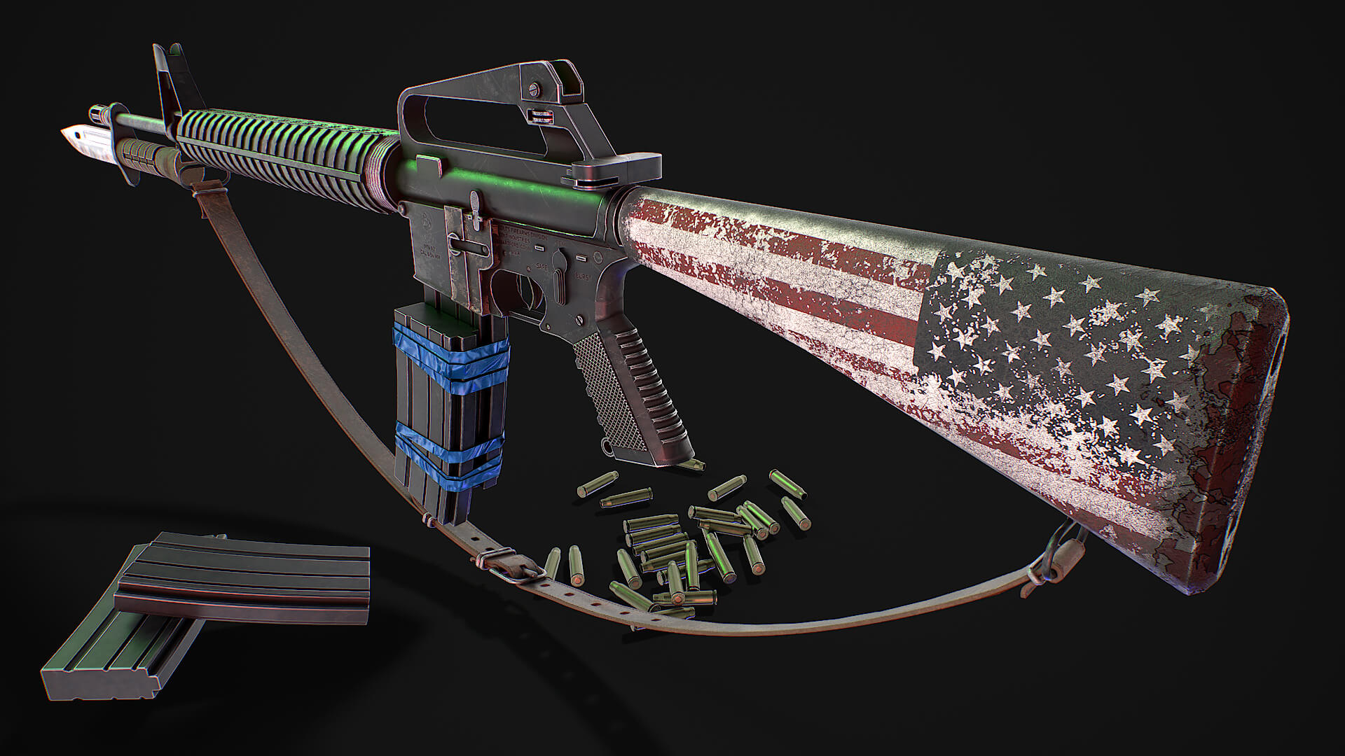 Assault Rifle 3D Model by Nicu_Tepes