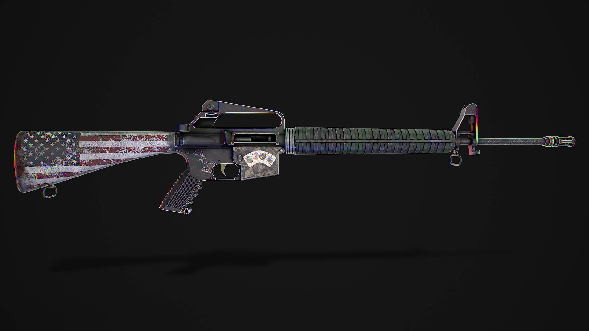 Assault Rifle 3D Model by Nicu_Tepes