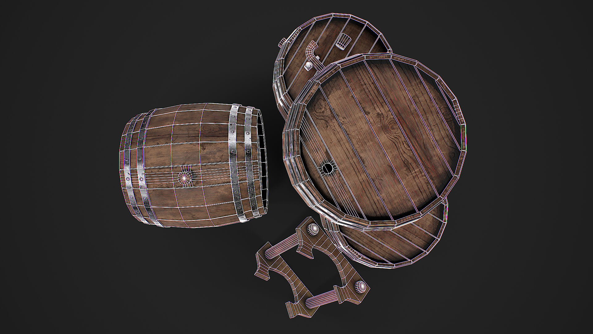 Beer Barrels - 3D Model by Nicu_Tepes