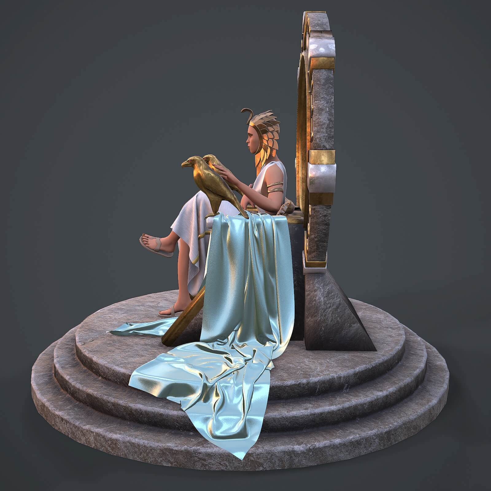 Cleopatra - 3D Model by Nicu_Tepes