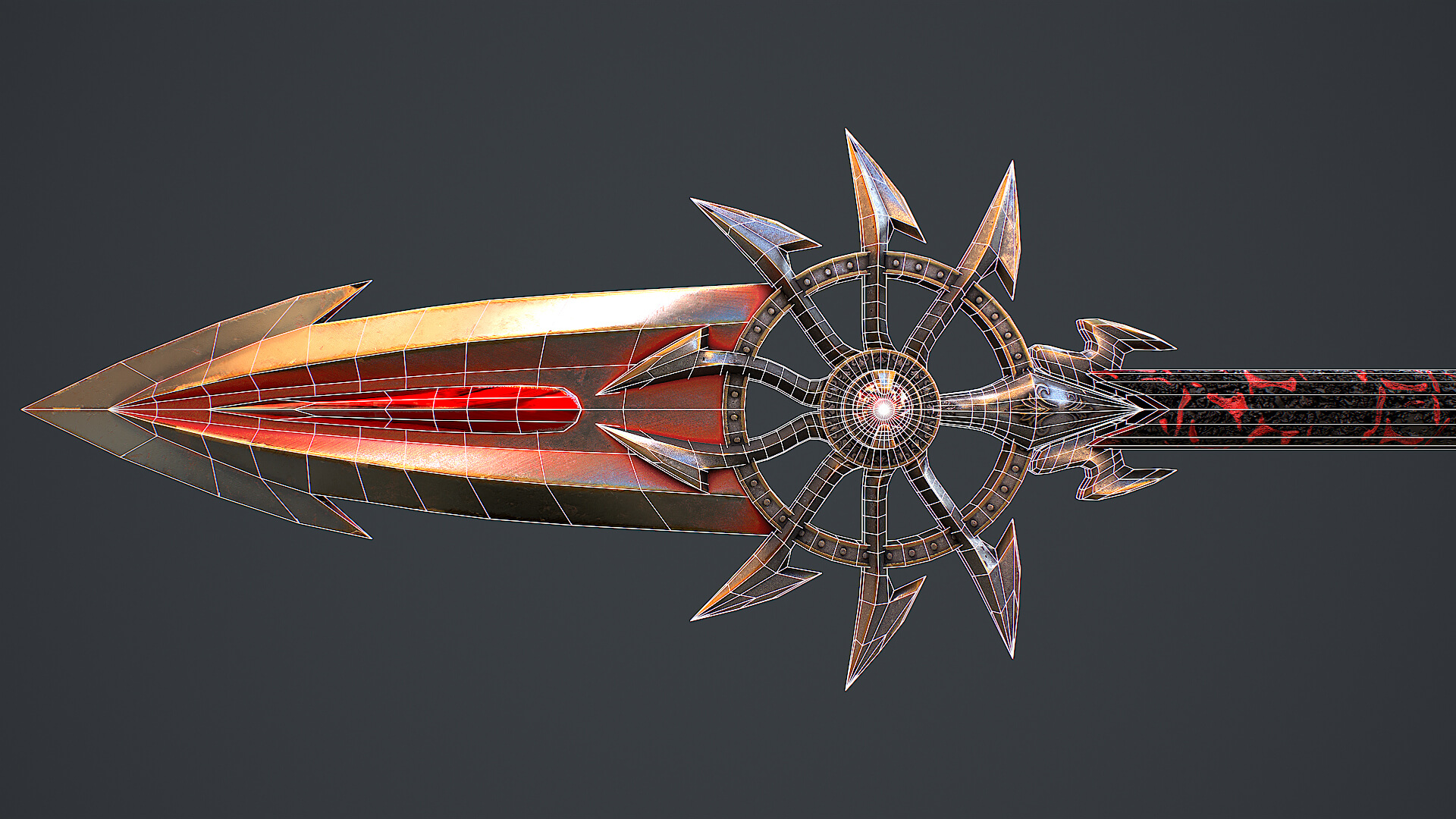 Combat Staff 2 - 3D Model by Nicu_Tepes