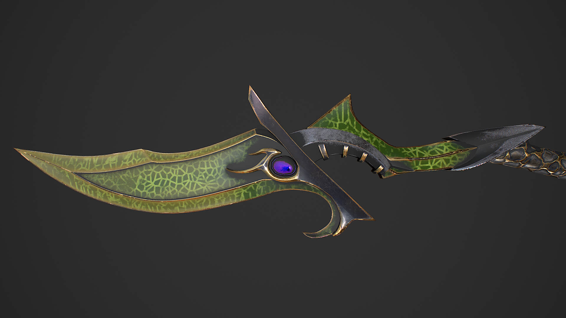 Combat Staff 3 - 3D Model by Nicu_Tepes