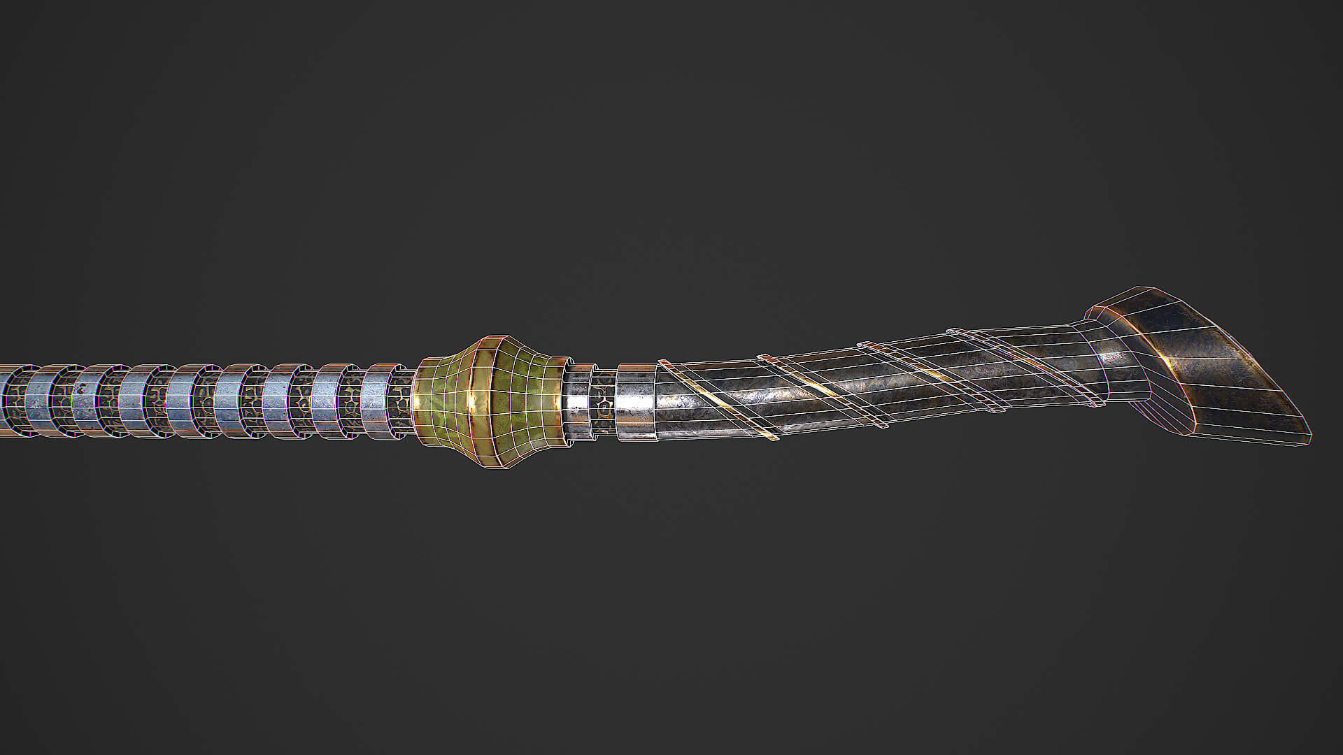 Combat Staff 3 - 3D Model by Nicu_Tepes