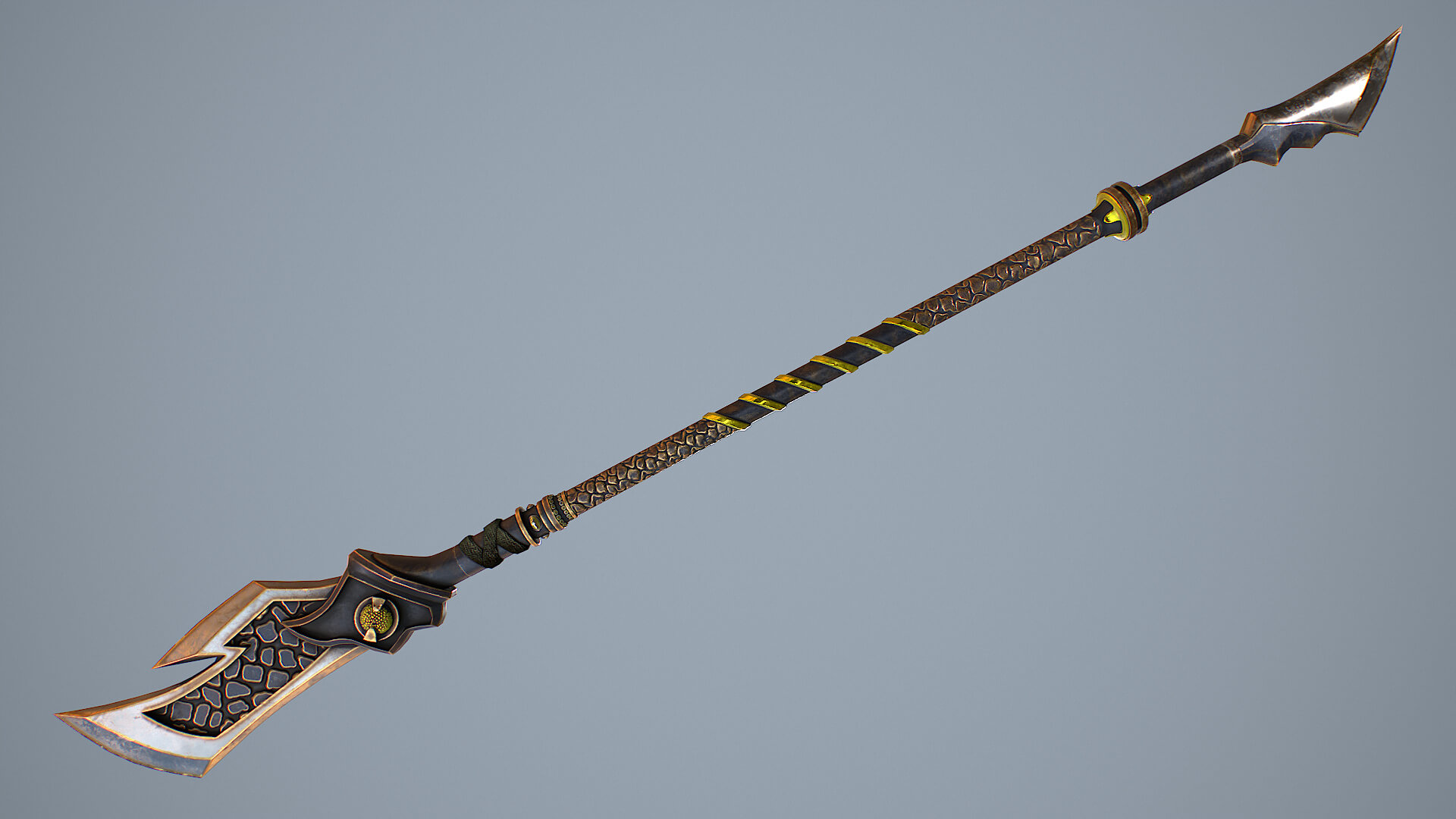 Combat Staff 4 - 3D Model by Nicu_Tepes
