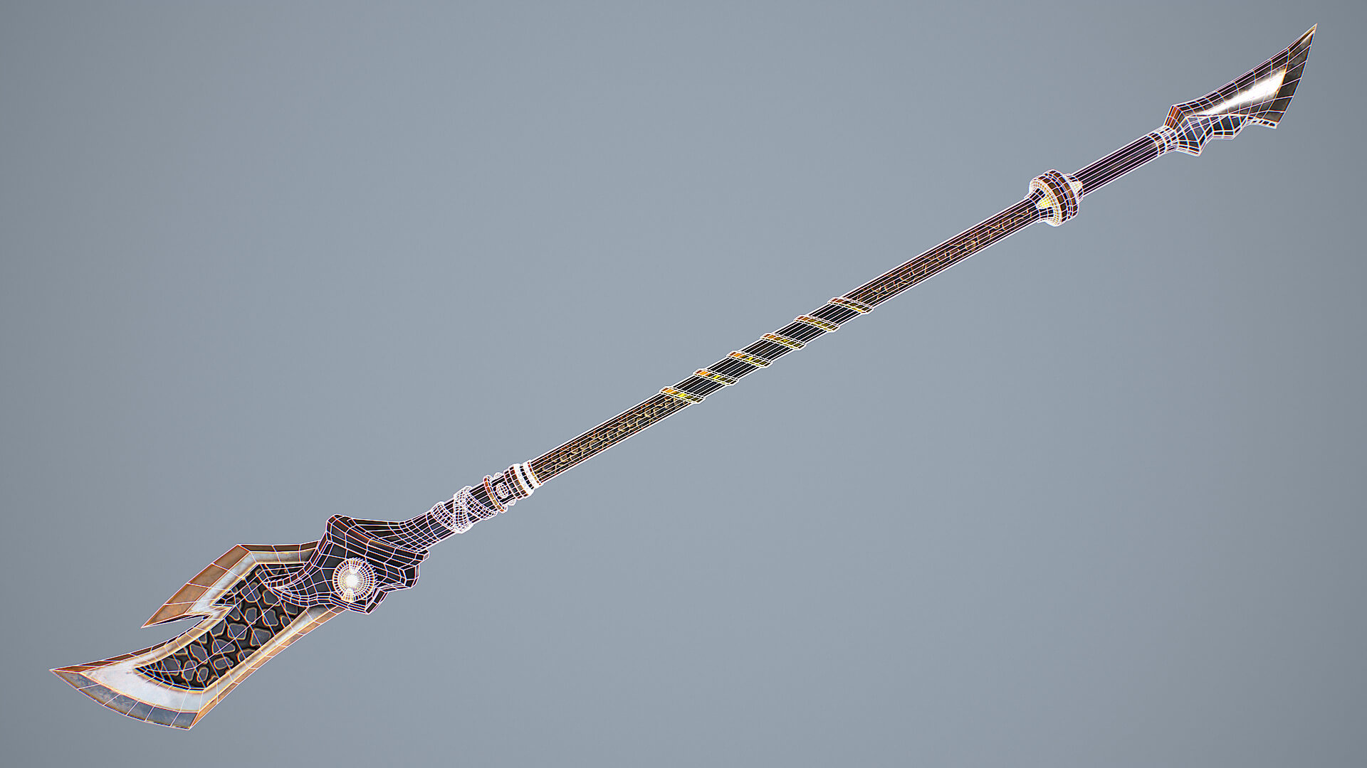 Combat Staff 4 - 3D Model by Nicu_Tepes