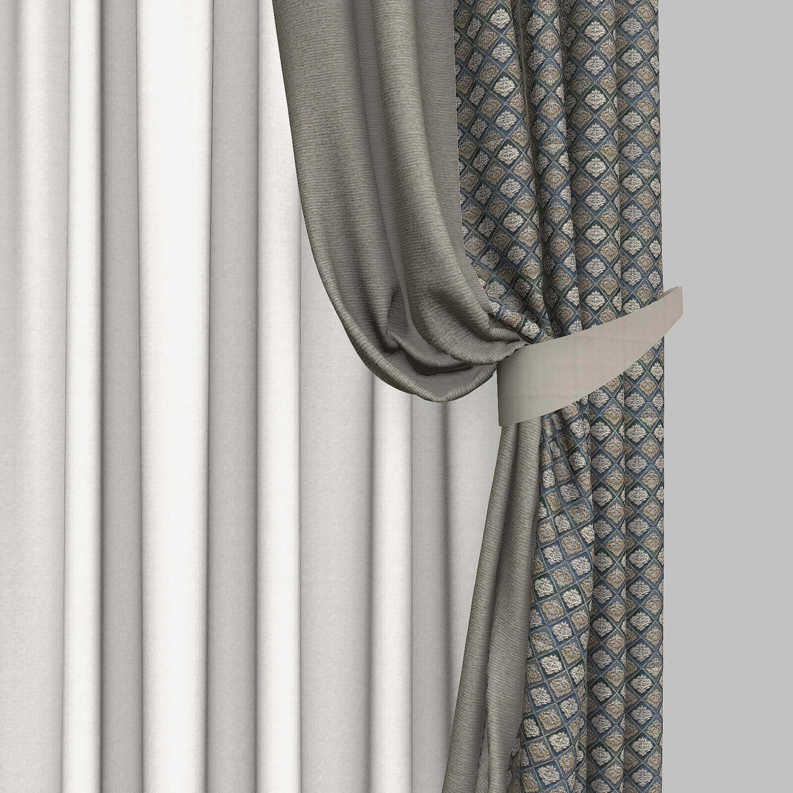 Curtains - 3D Model by Nicu_Tepes
