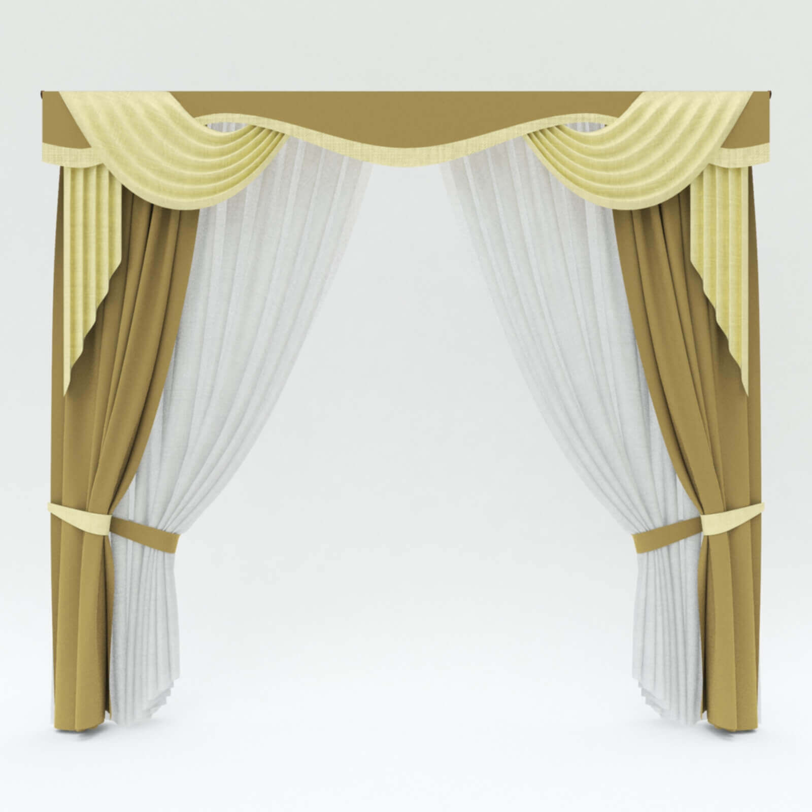 Curtains - 3D Model by Nicu_Tepes