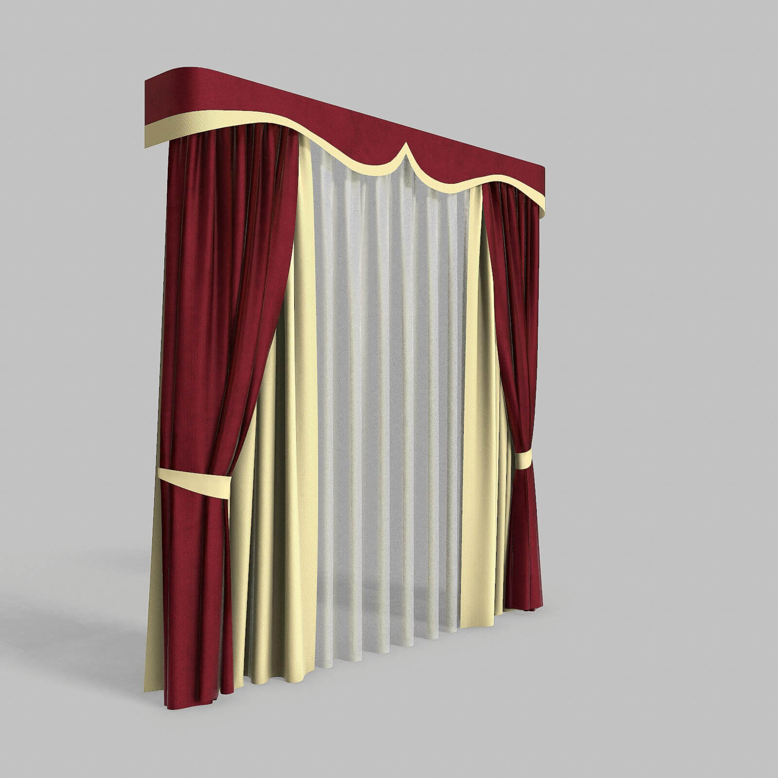 Curtains - 3D Model by Nicu_Tepes