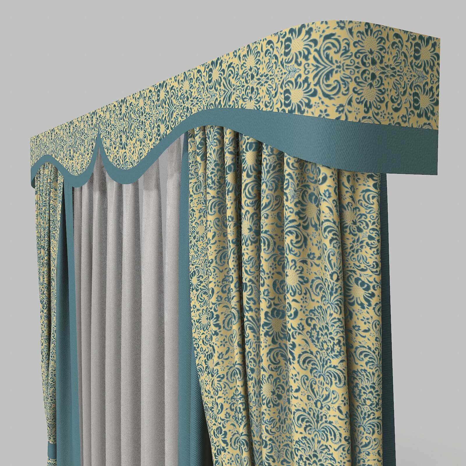 Curtains - 3D Model by Nicu_Tepes