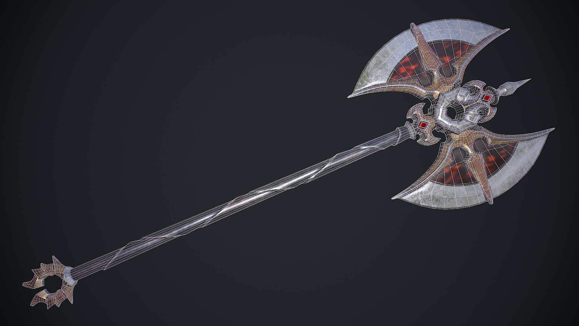 Fantasy Axe 3D Model by Nicu_Tepes