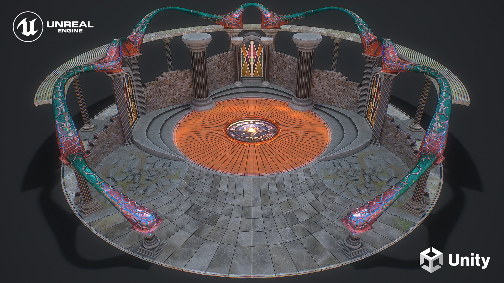 Fantasy Fight Arena - 3D Model by Nicu_Tepes