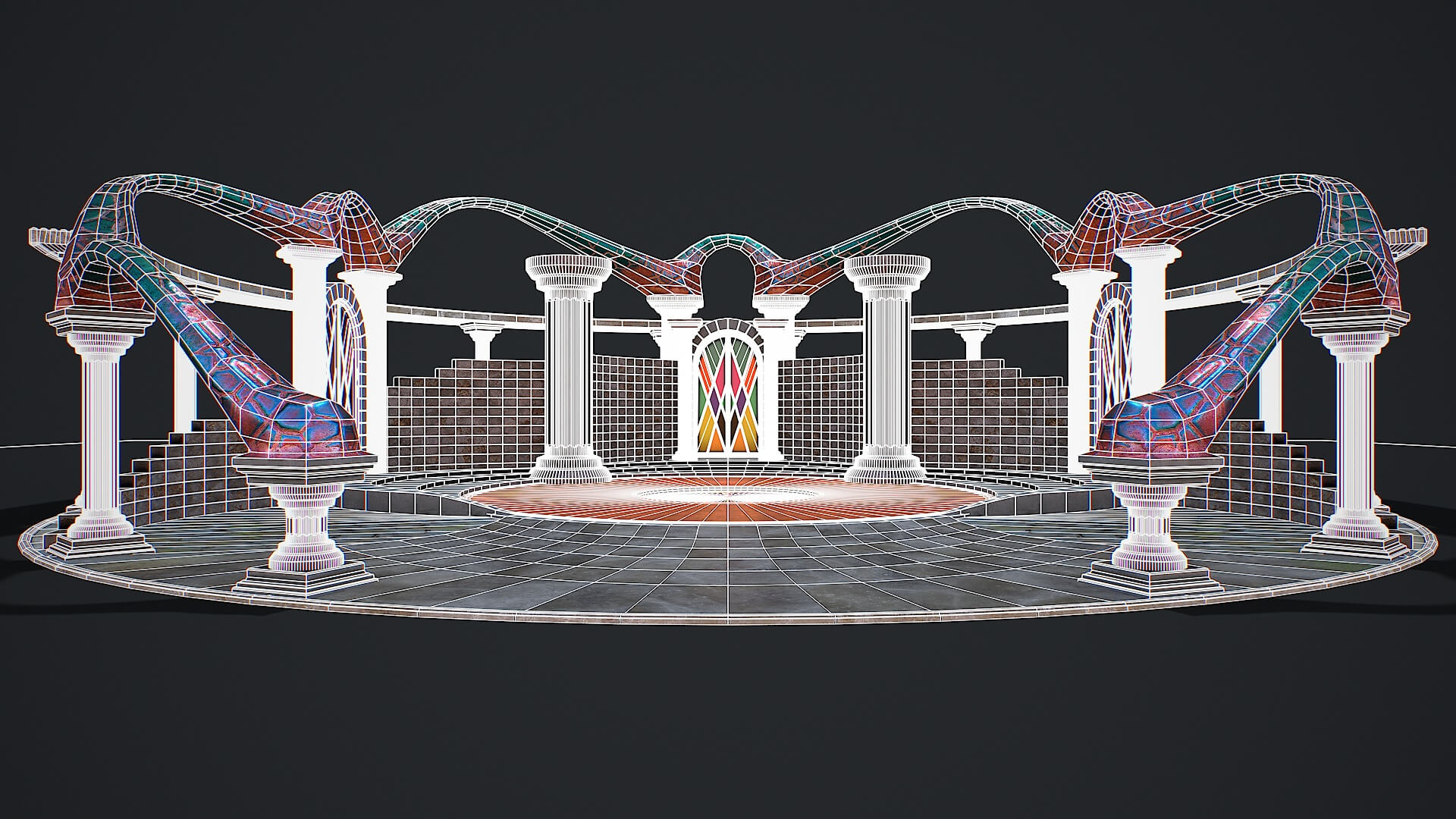 Fantasy Fight Arena - 3D Model by Nicu_Tepes