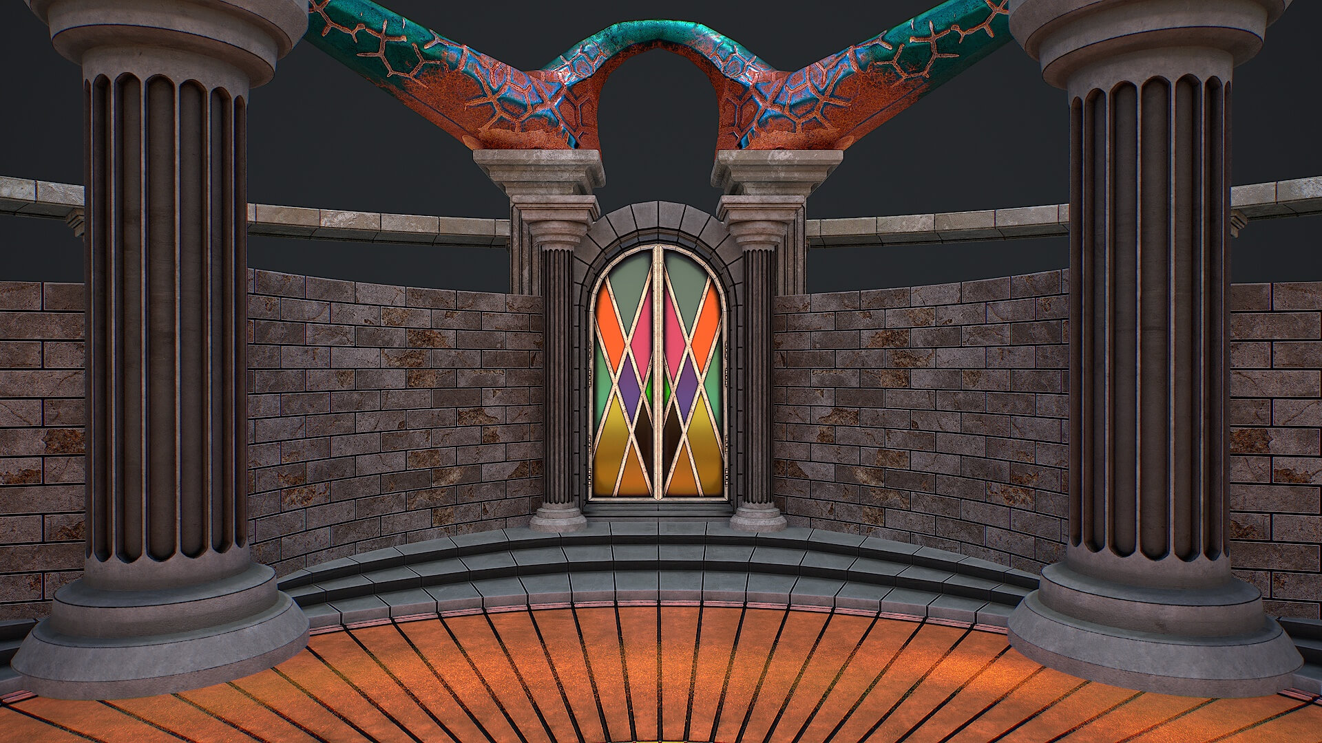 Fantasy Fight Arena - 3D Model by Nicu_Tepes