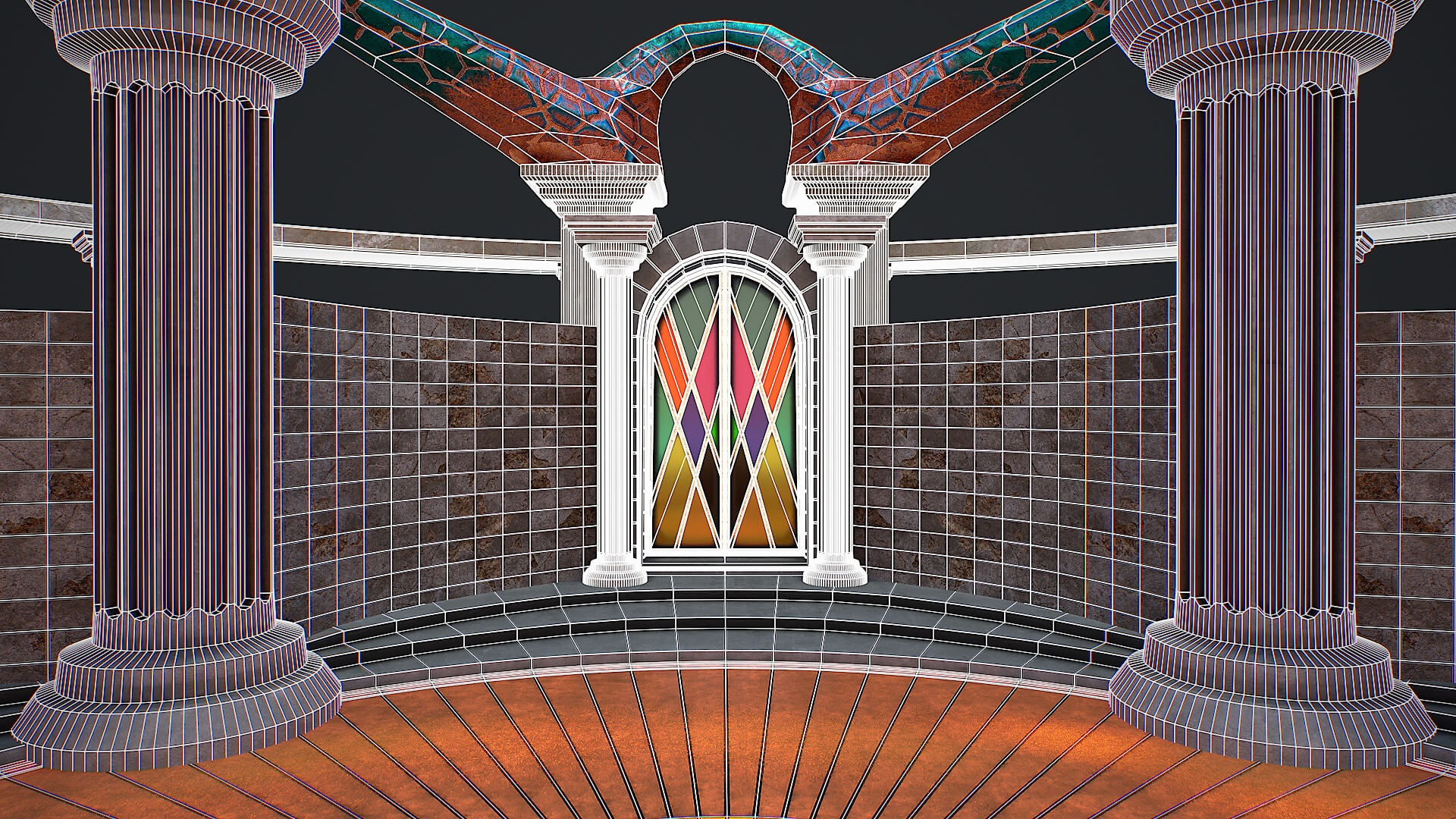 Fantasy Fight Arena - 3D Model by Nicu_Tepes