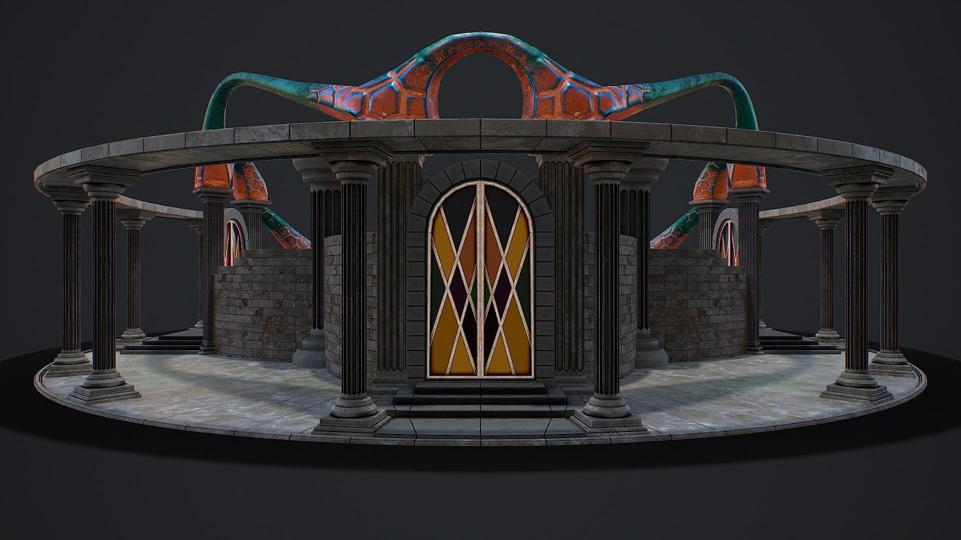 Fantasy Fight Arena - 3D Model by Nicu_Tepes