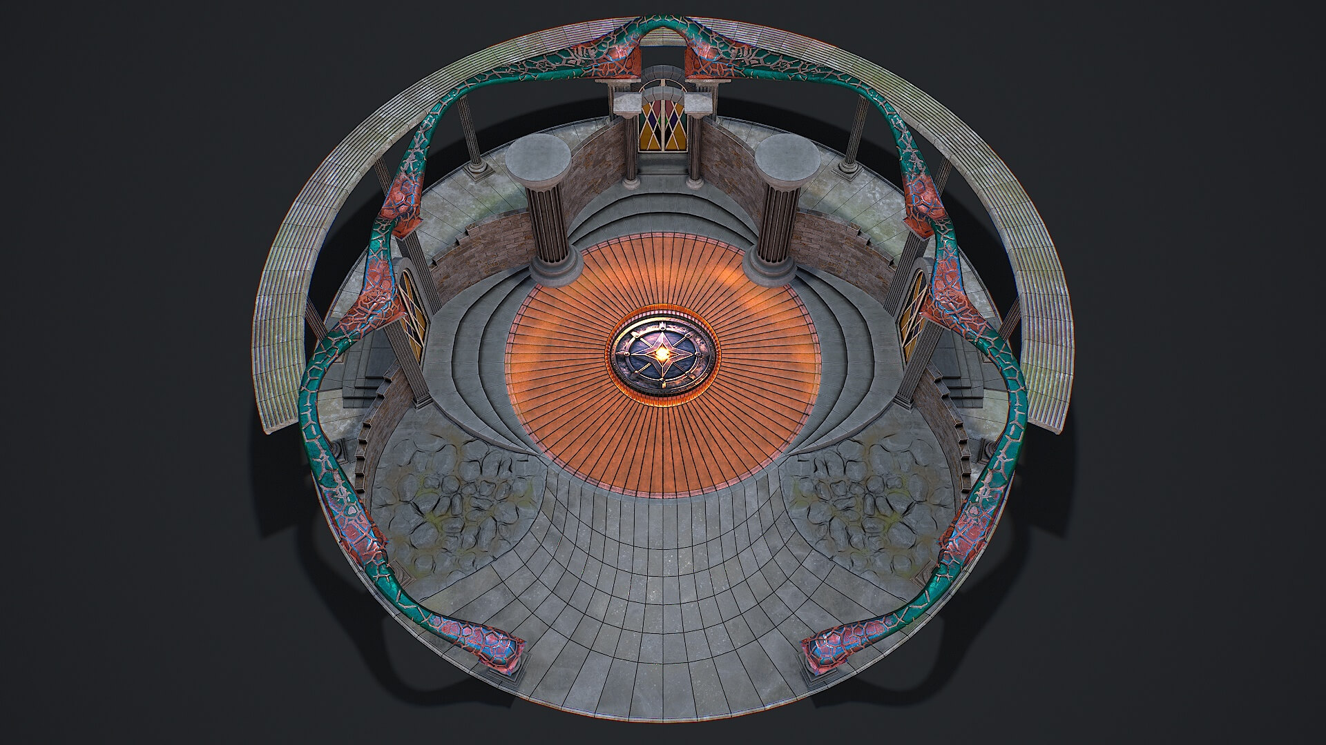 Fantasy Fight Arena - 3D Model by Nicu_Tepes