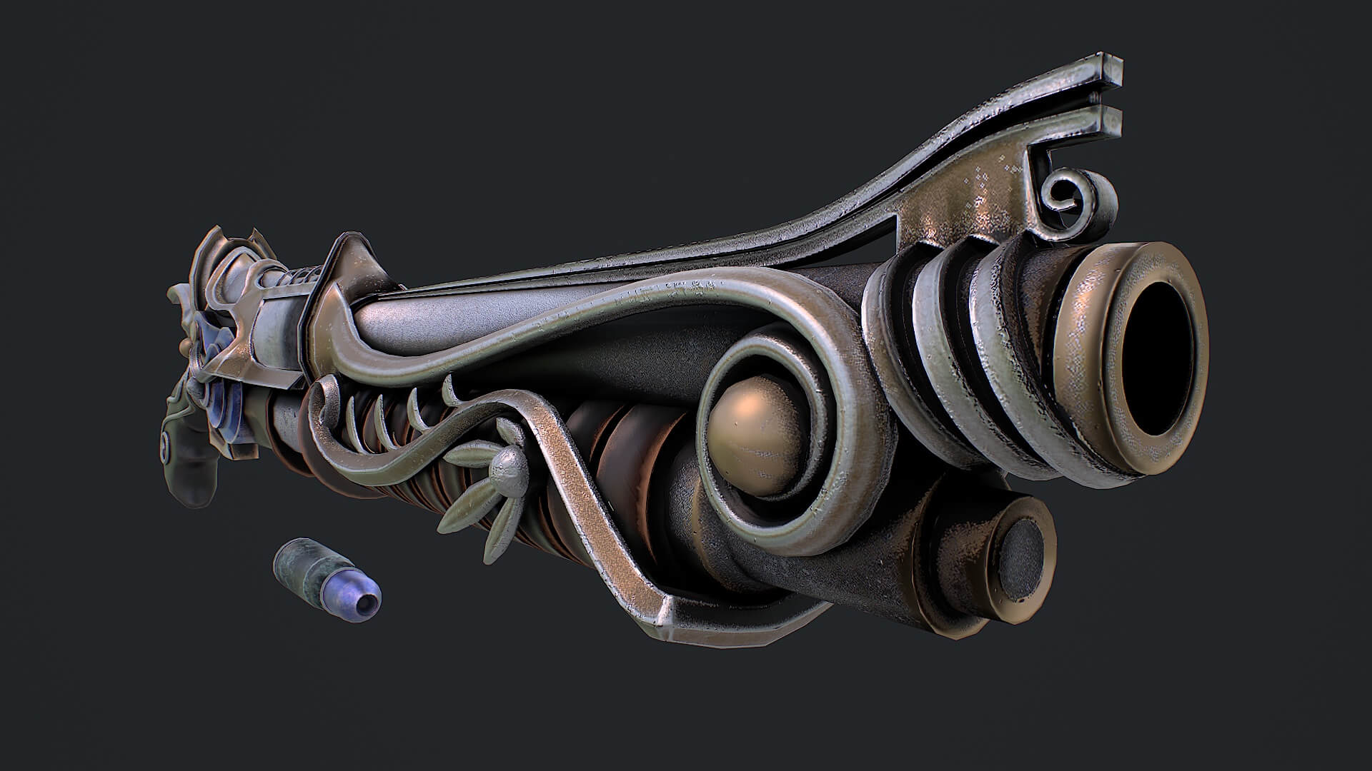 Fantasy Rifle 1 - 3D Model by Nicu_Tepes