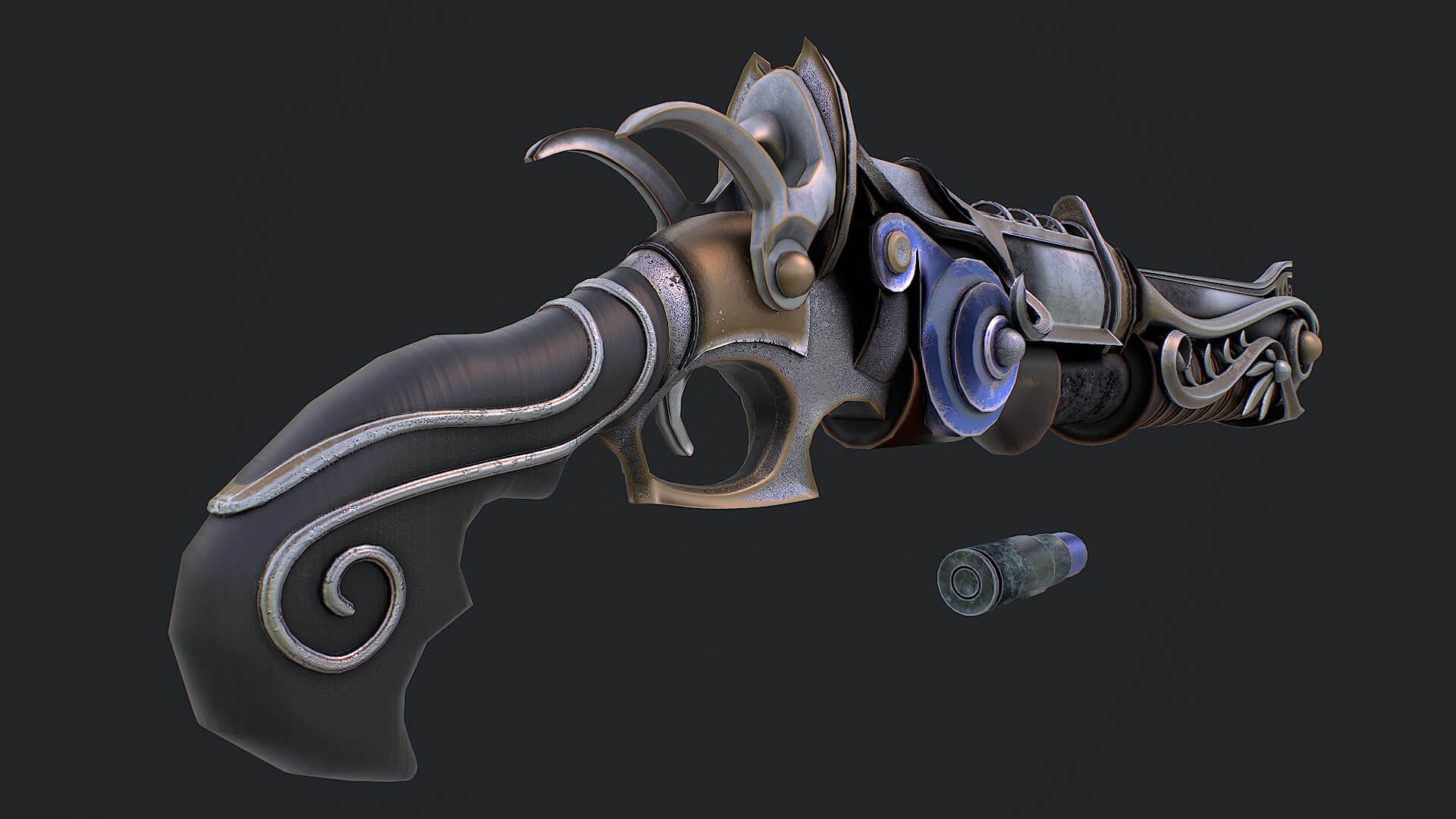 Fantasy Rifle 1 - 3D Model by Nicu_Tepes