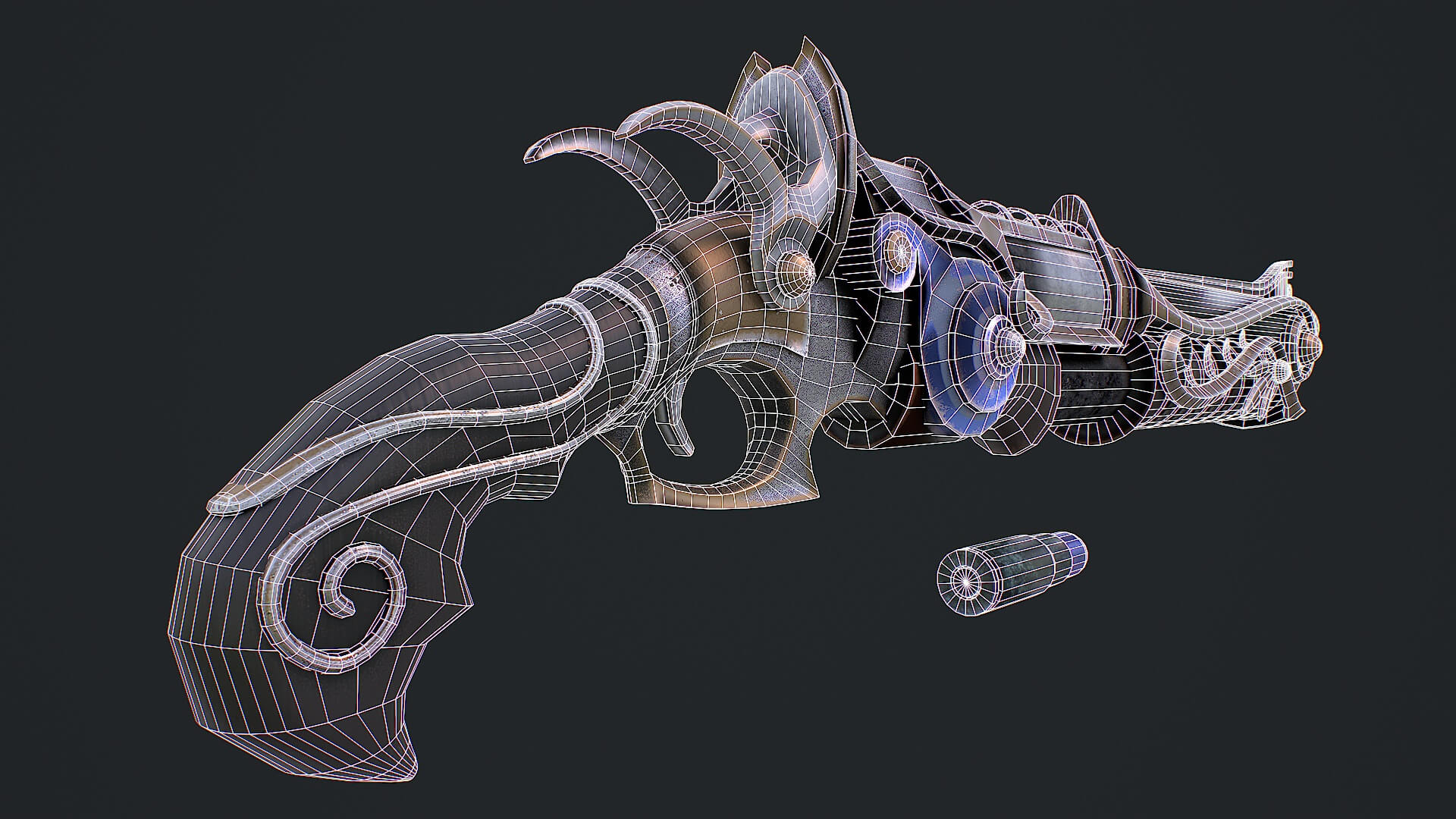 Fantasy Rifle 1 - 3D Model by Nicu_Tepes