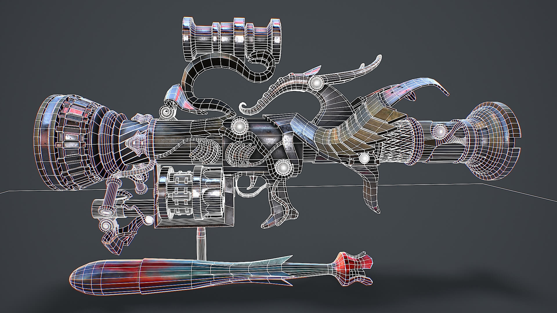 Fantasy Rifle - 3D Model by Nicu_Tepes