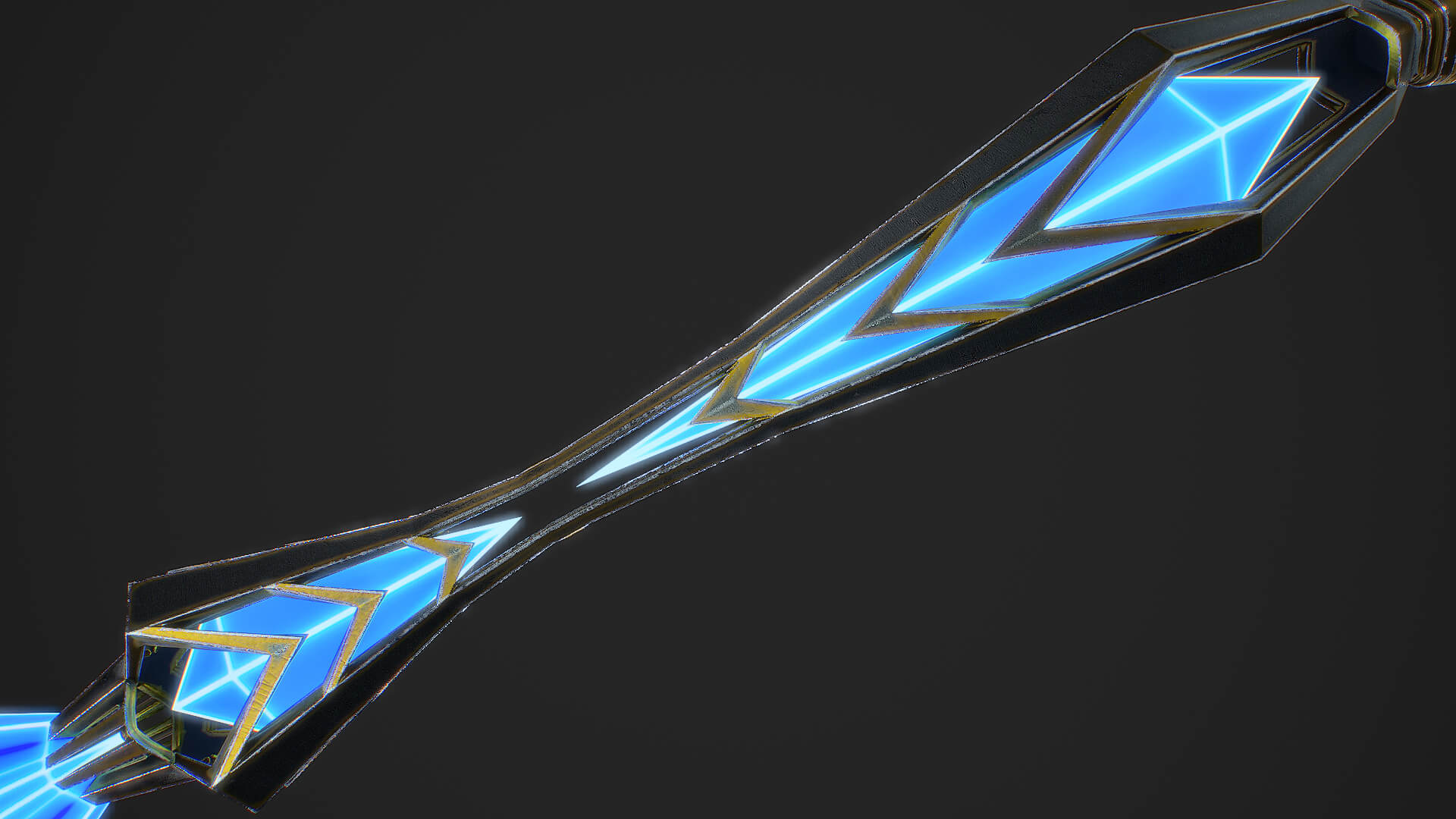 Fantasy Staff 1 - 3D Model by Nicu_Tepes