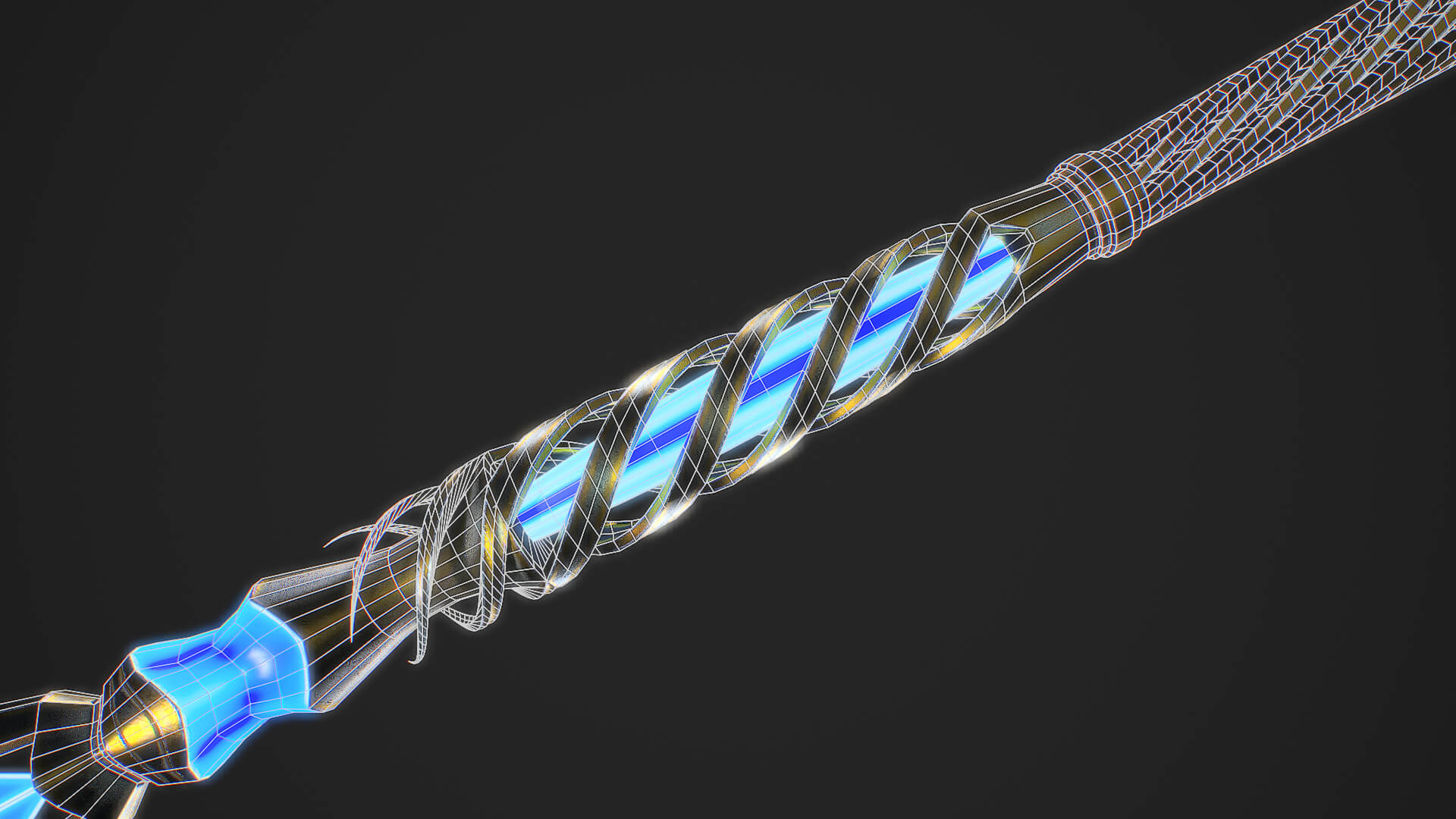Fantasy Staff 1 - 3D Model by Nicu_Tepes
