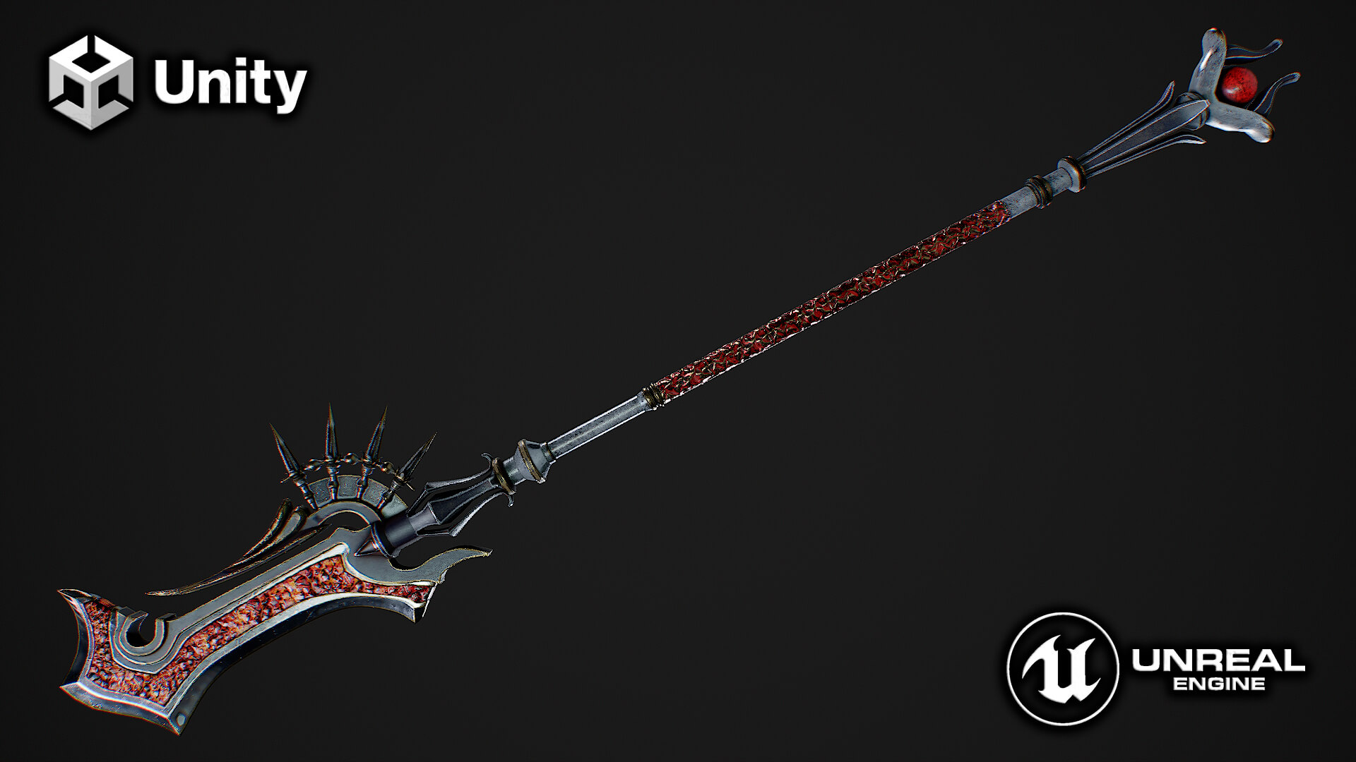 Fantasy Staff - 3D Model by Nicu_Tepes