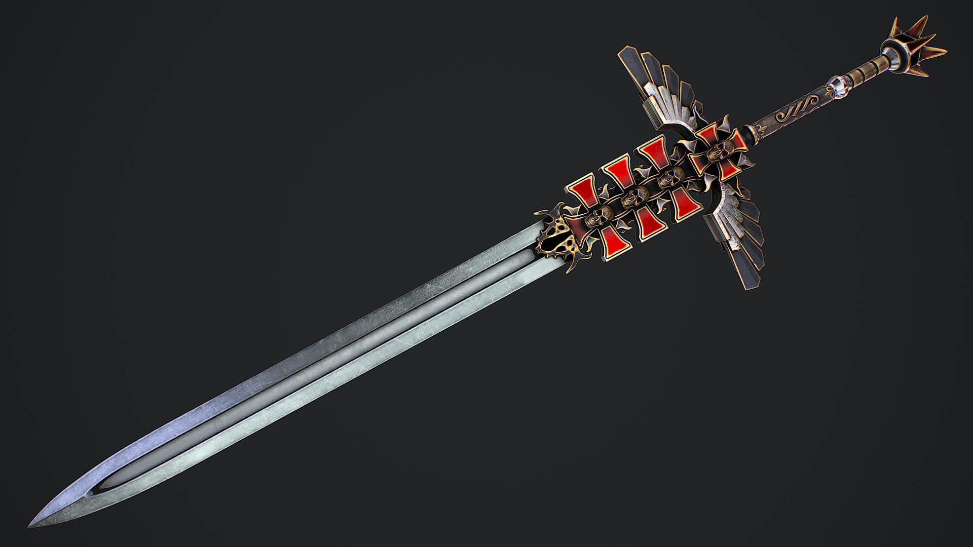 Fantasy Sword 1 - 3D Model by Nicu_Tepes