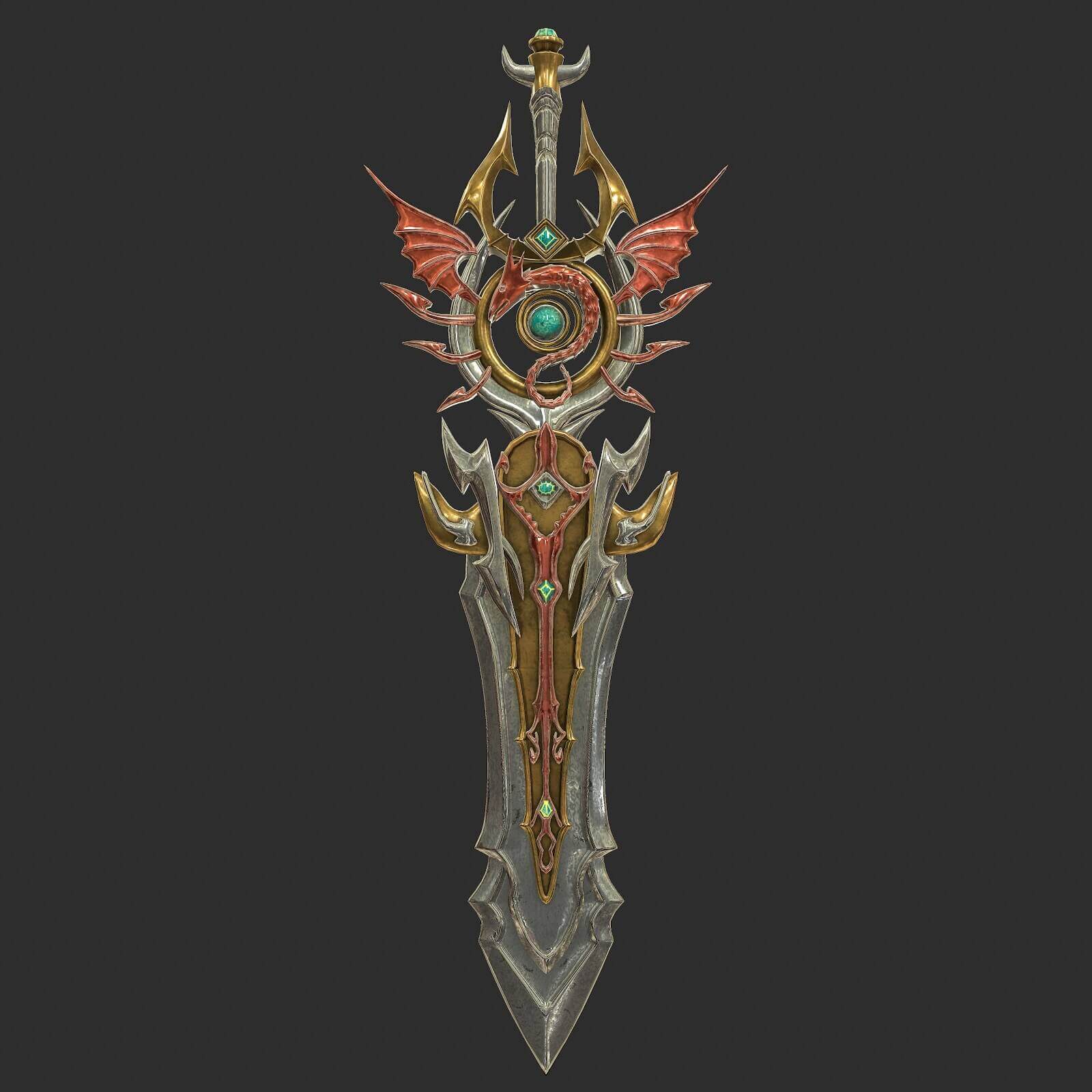 Fantasy Sword - 3D Model by Nicu_Tepes