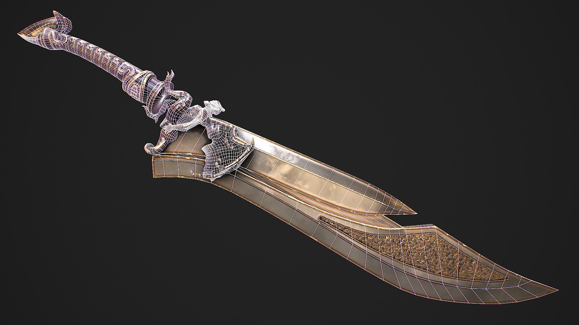 Fantasy Sword 13 - 3D Model by Nicu_Tepes