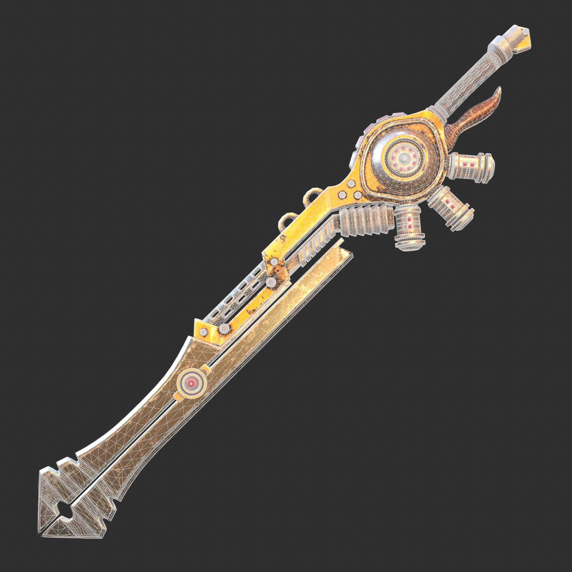 Steampunk Sword Drawing