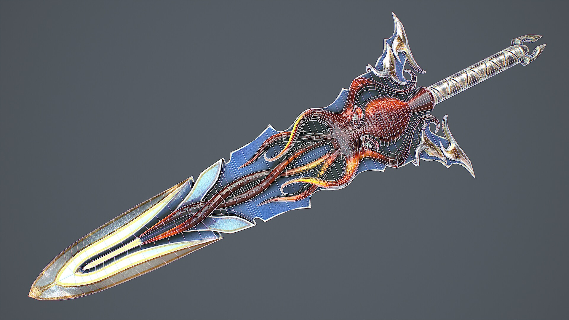 Fantasy Sword 15 - 3D Model by Nicu_Tepes