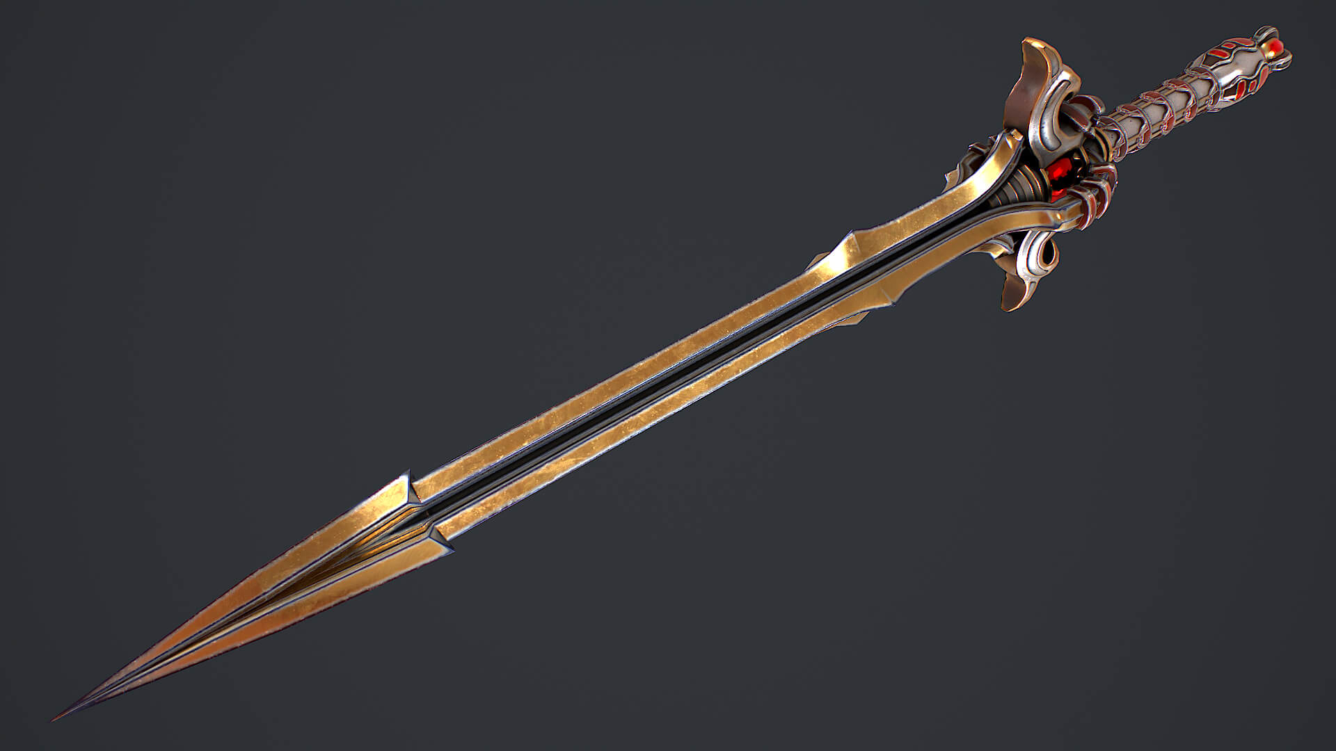 Fantasy Sword 16 - 3D Model by Nicu_Tepes