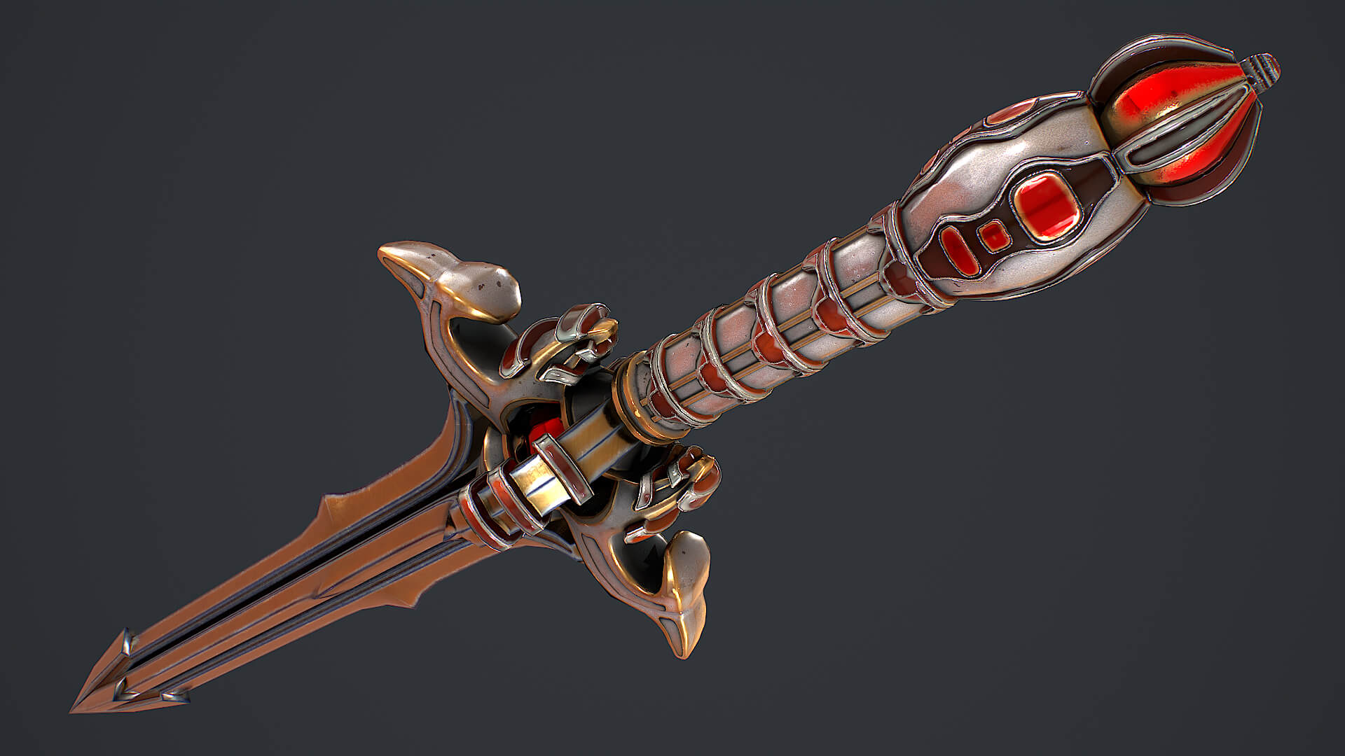 Fantasy Sword 16 - 3D Model by Nicu_Tepes