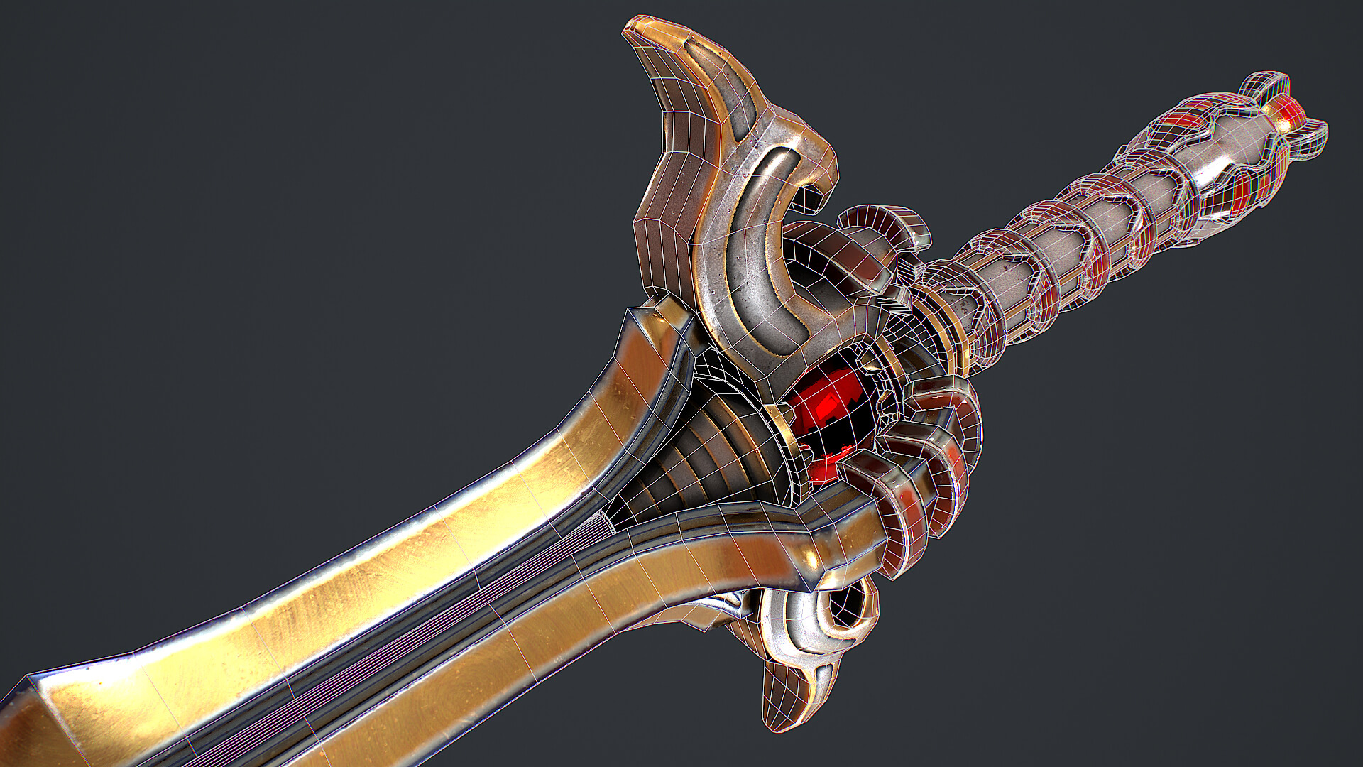 Fantasy Sword 16 - 3D Model by Nicu_Tepes