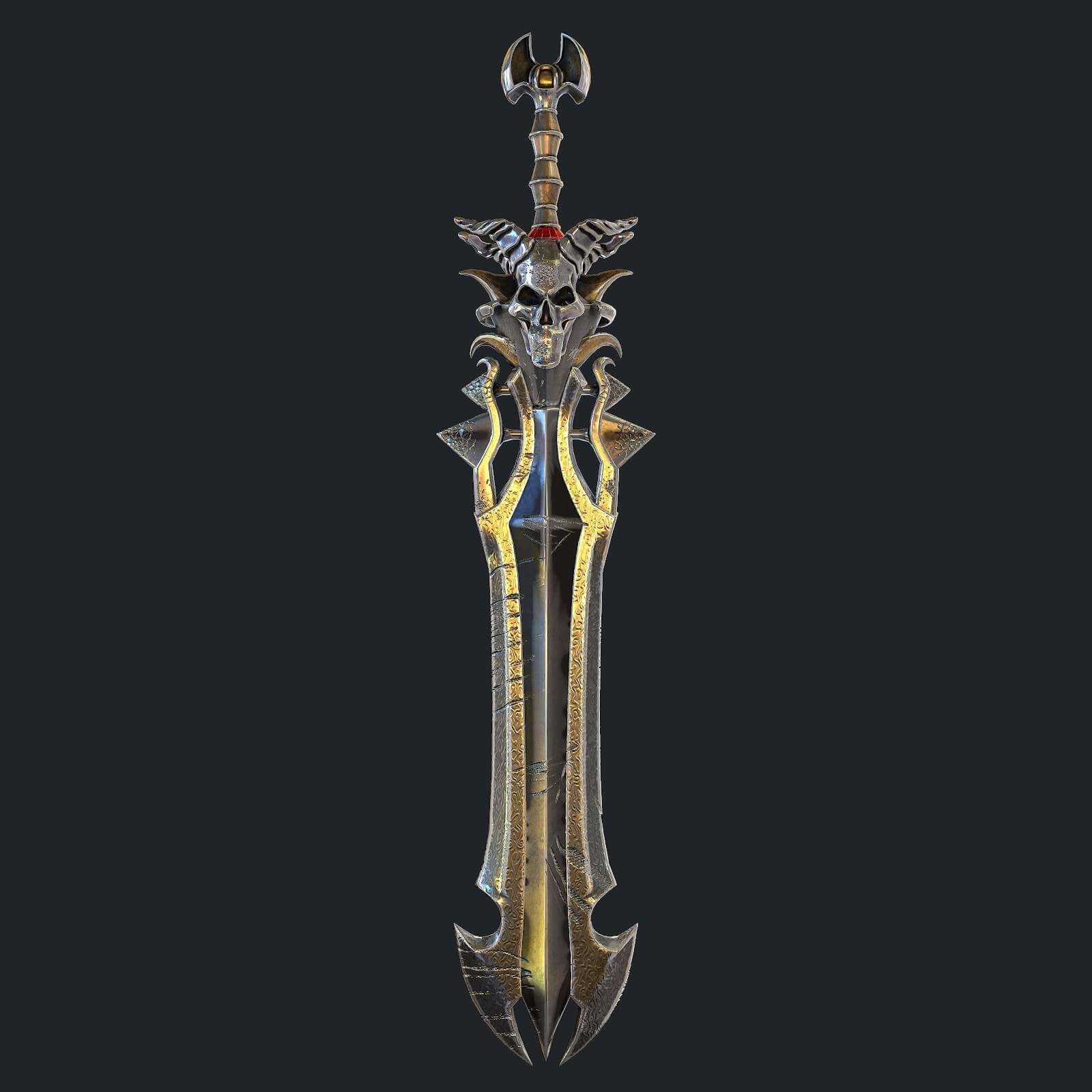 Fantasy Sword 18 - 3D Model by Nicu_Tepes