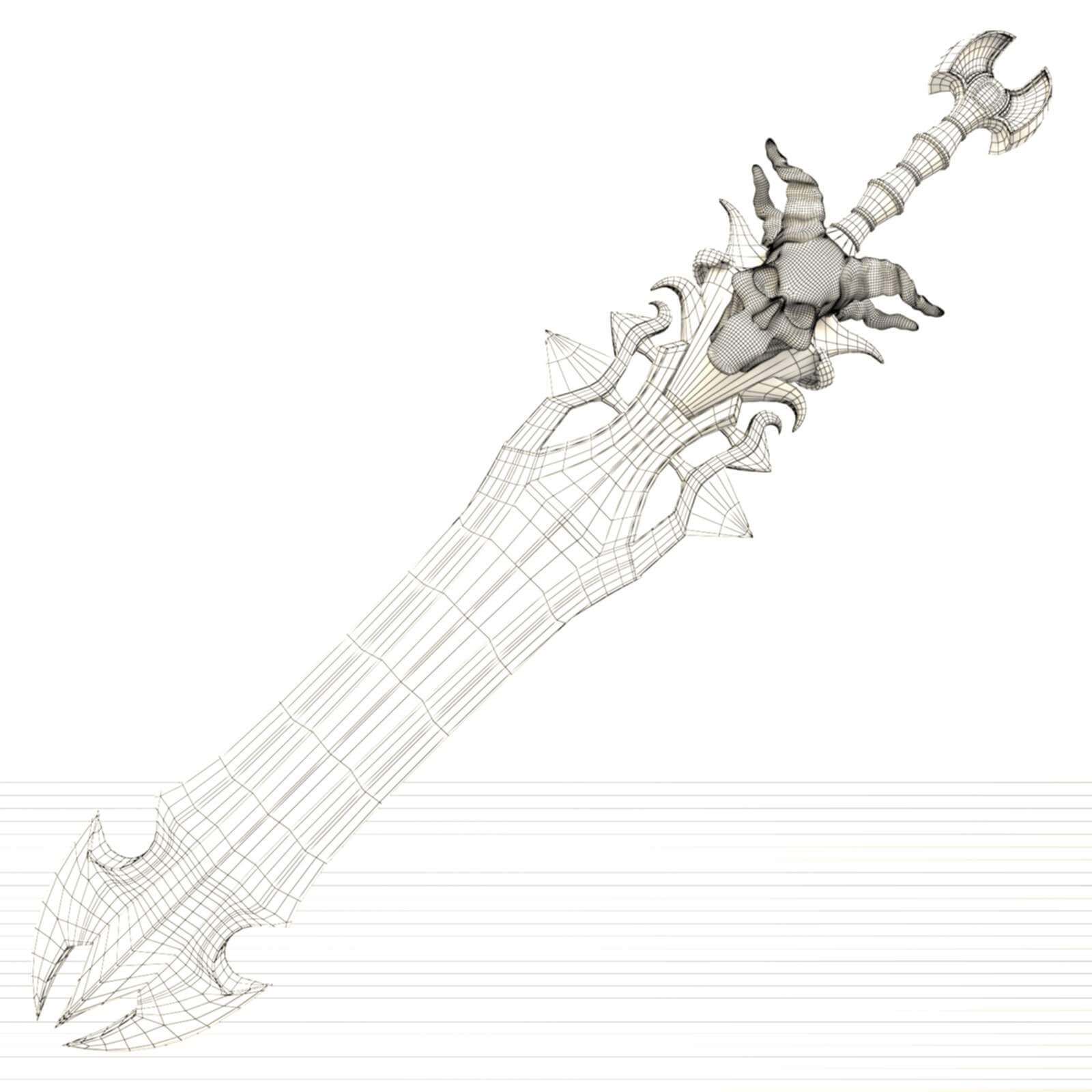 Fantasy Sword 18 - 3D Model by Nicu_Tepes