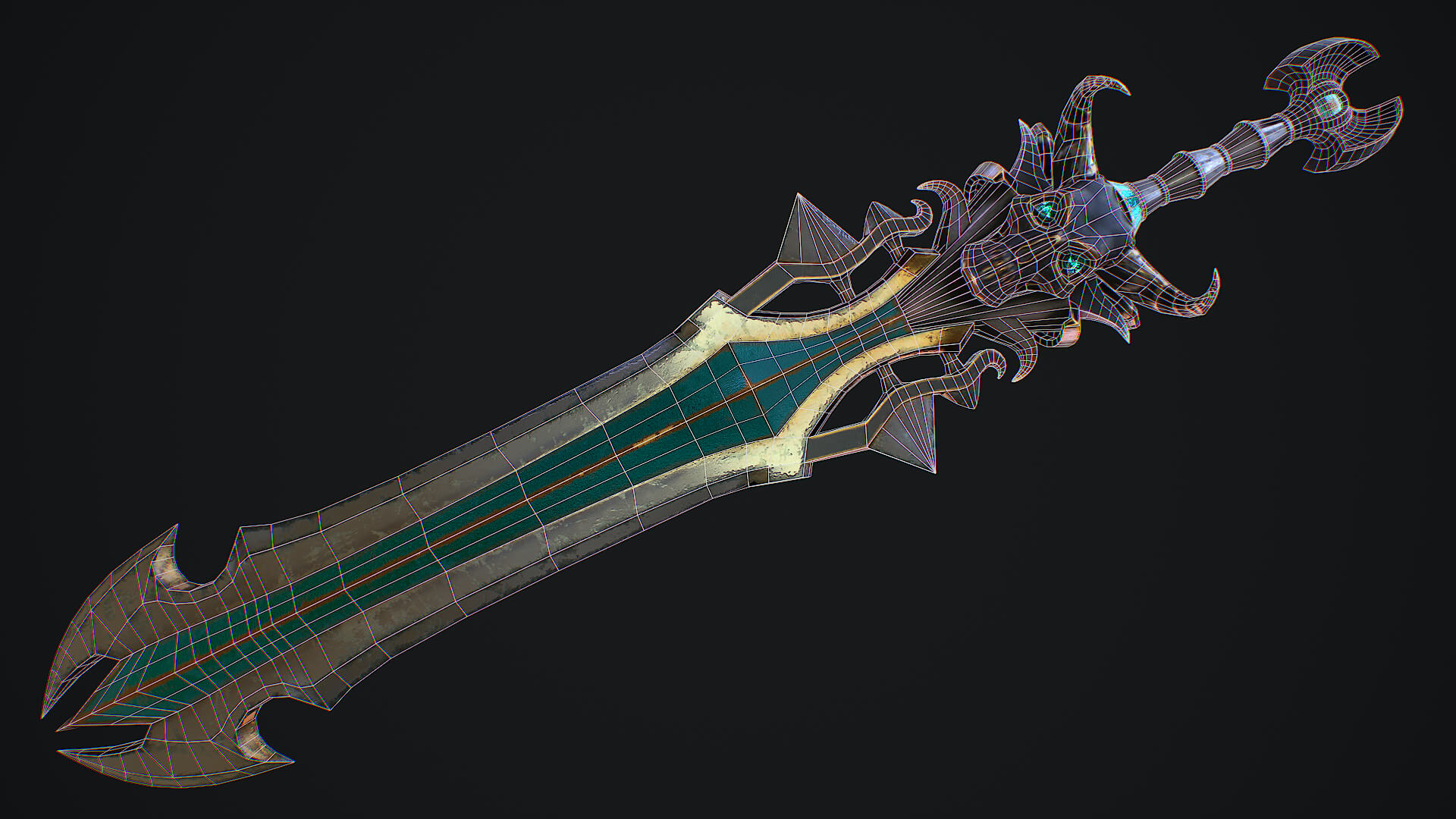 Fantasy Sword 18 - 3D Model by Nicu_Tepes