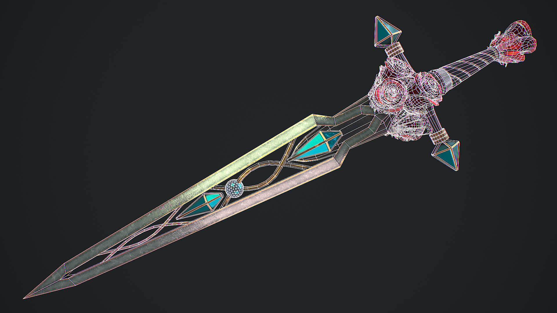 Fantasy Sword 21 - 3D Model by Nicu_Tepes