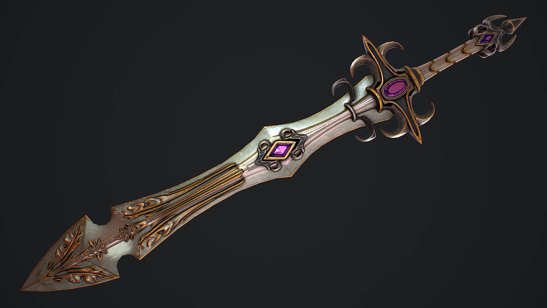 Fantasy Sword 22 3D Model by Nicu_Tepes