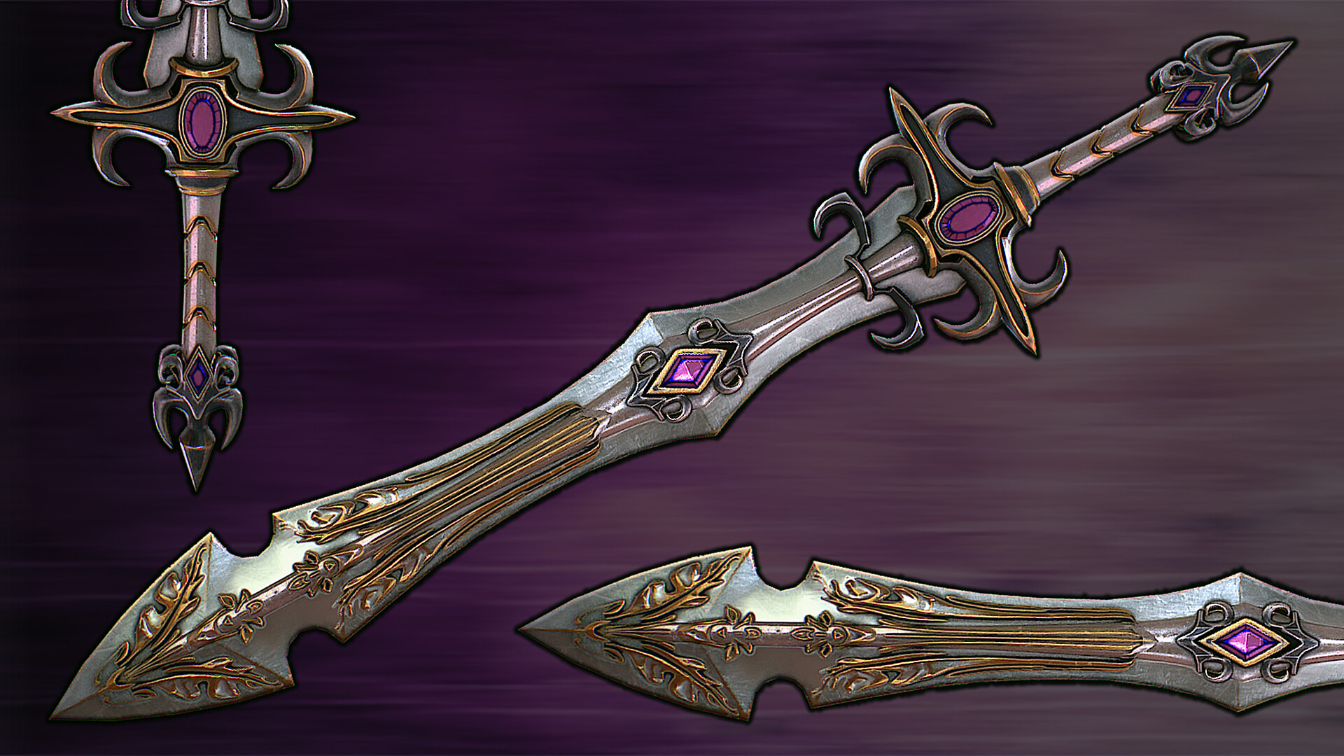 Fantasy Sword 22 3D Model by Nicu_Tepes