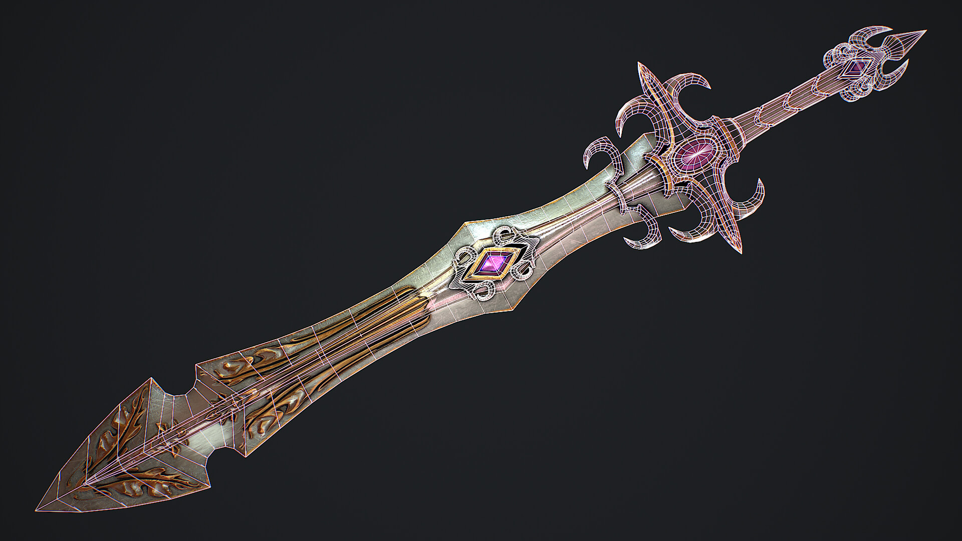 Fantasy Sword 22 3D Model by Nicu_Tepes