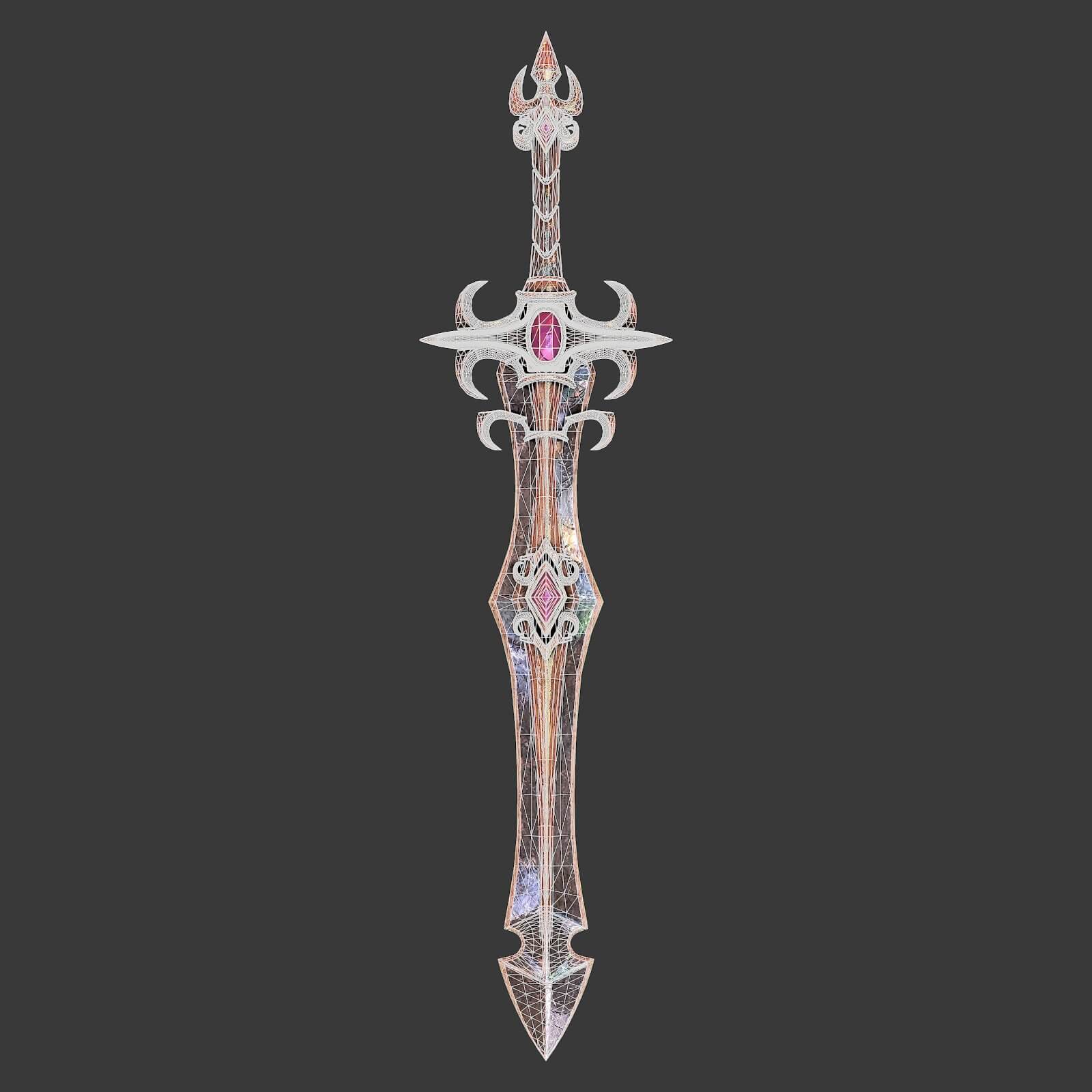 Fantasy Sword 22 - 3D Model by Nicu_Tepes