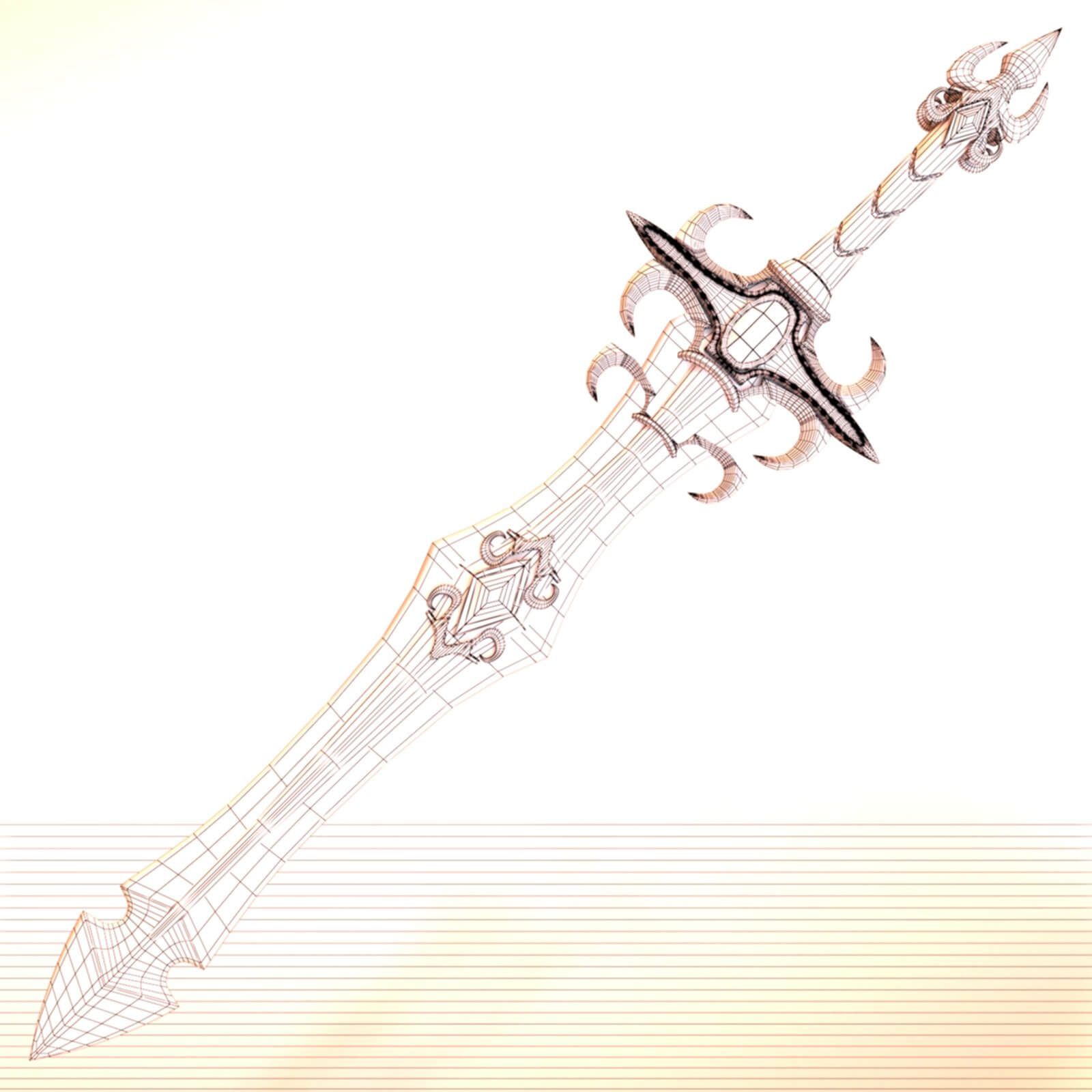 Fantasy Sword 22 - 3D Model by Nicu_Tepes