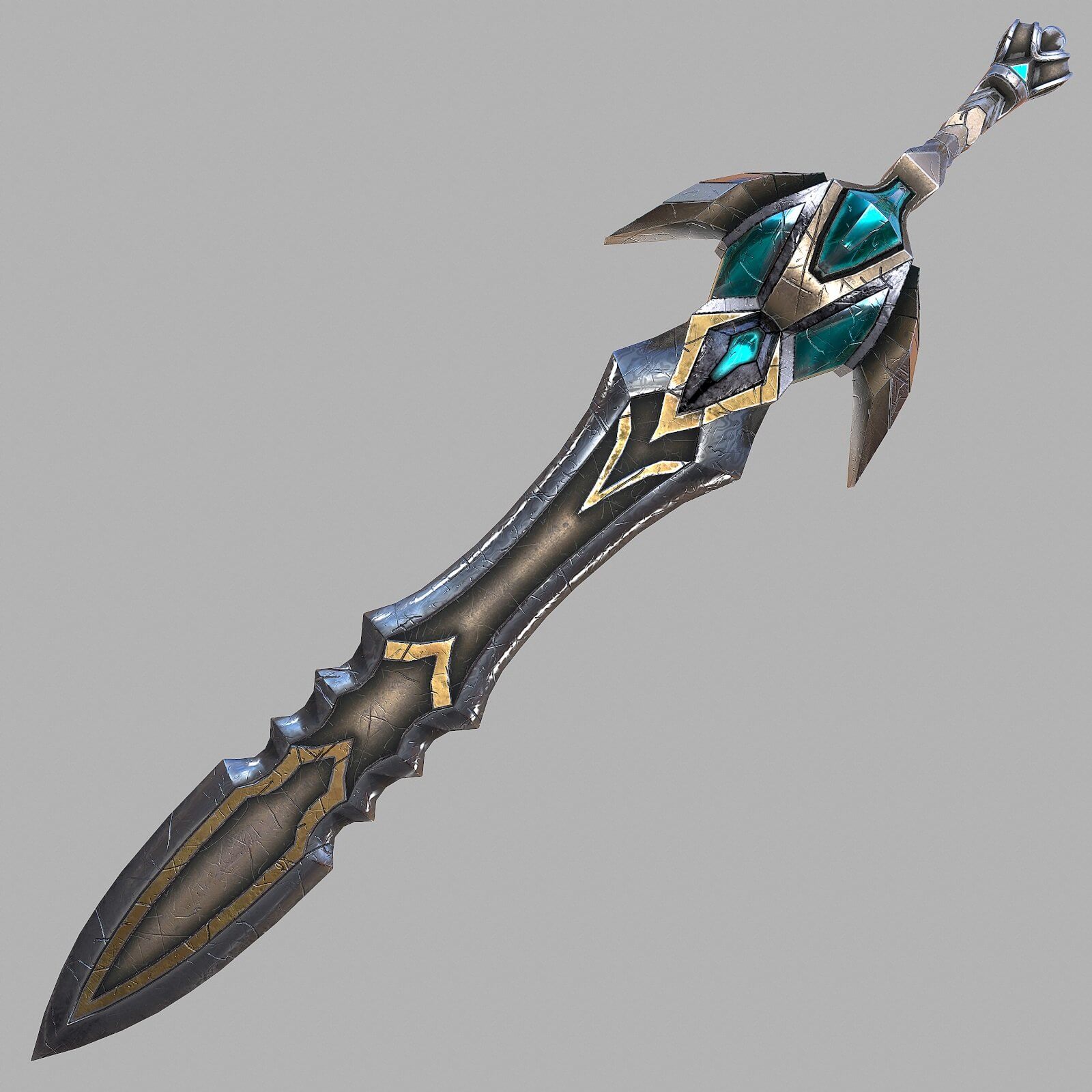 Fantasy Sword 23 - 3D Model by Nicu_Tepes