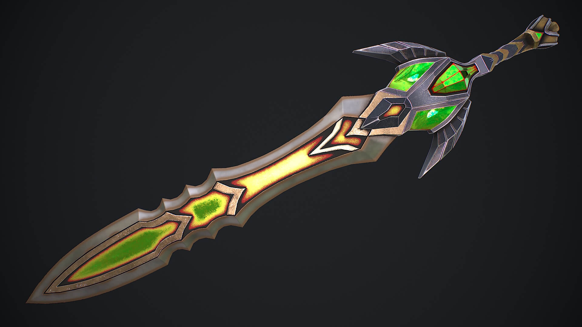 Fantasy Sword 23 3D Model by Nicu_Tepes