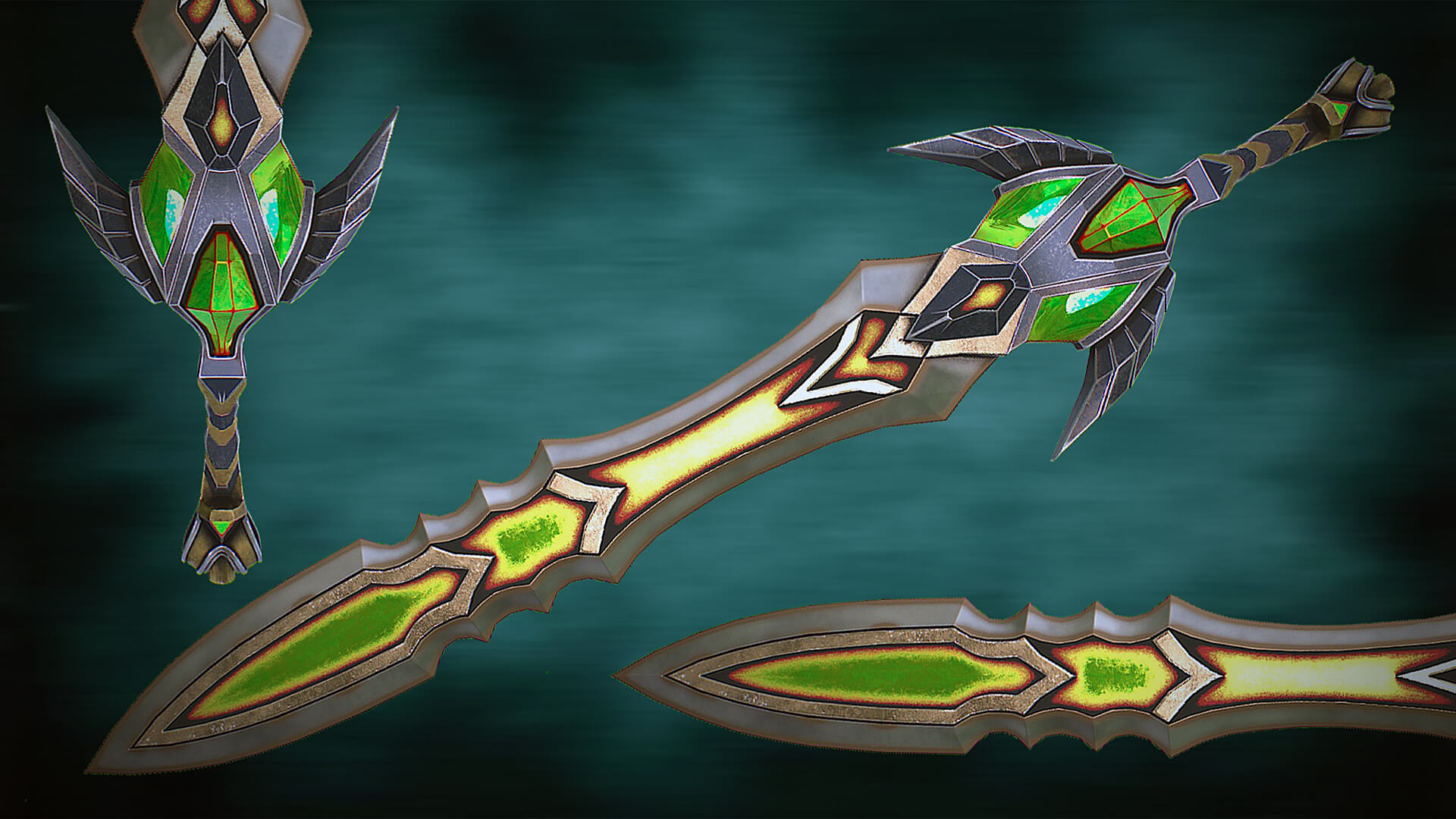 Fantasy Sword 23 3D Model by Nicu_Tepes