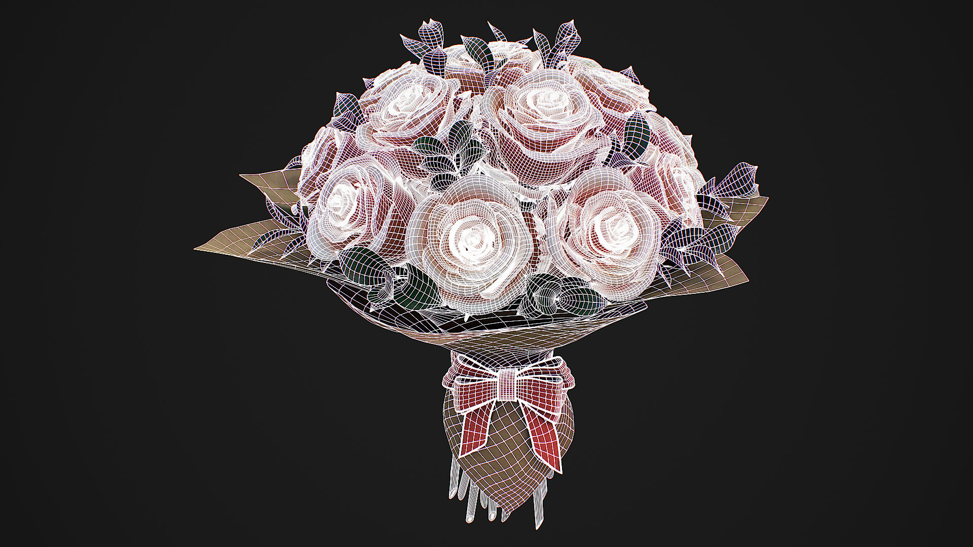 Bouquet of Roses - 3D Model by Nicu_Tepes
