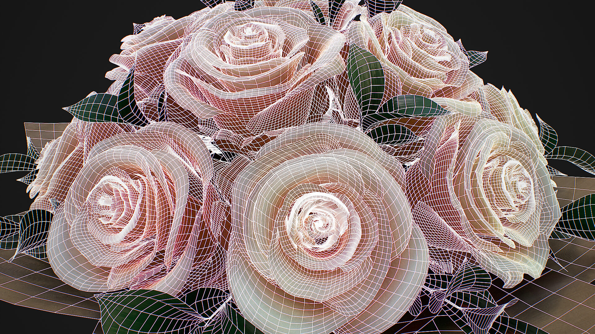 Bouquet of Roses - 3D Model by Nicu_Tepes